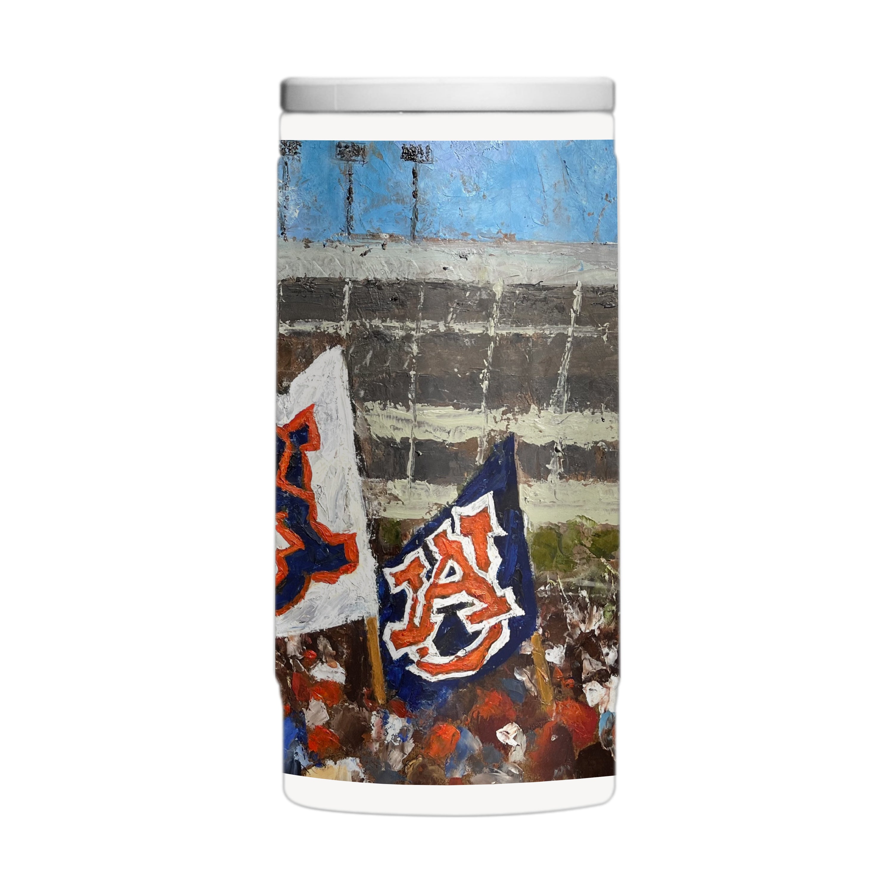 Auburn 12oz Collector Powder Coat Slim Can Coolie | Logo Brands