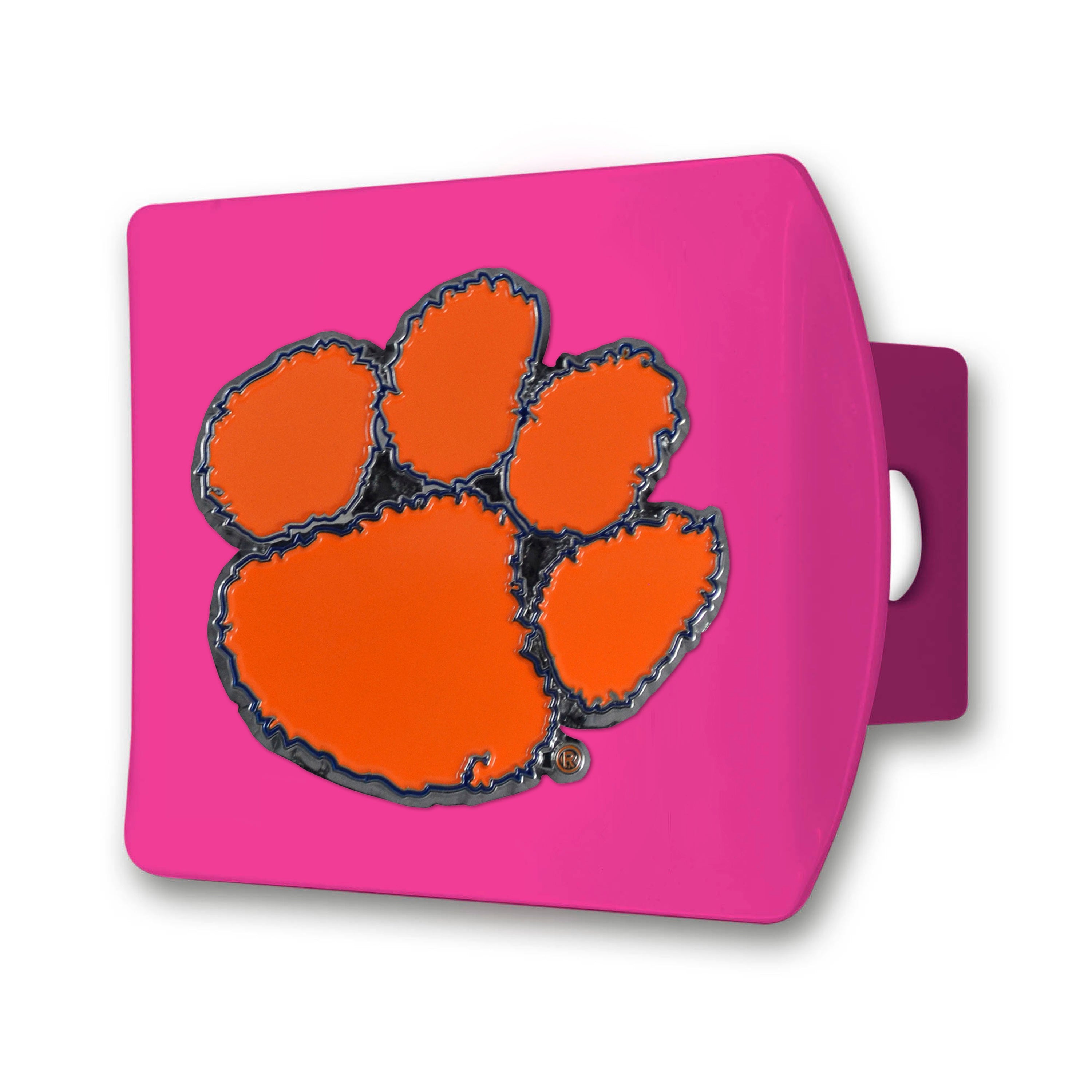 Clemson University Color on Pink Hitch Cover | Logo Brands