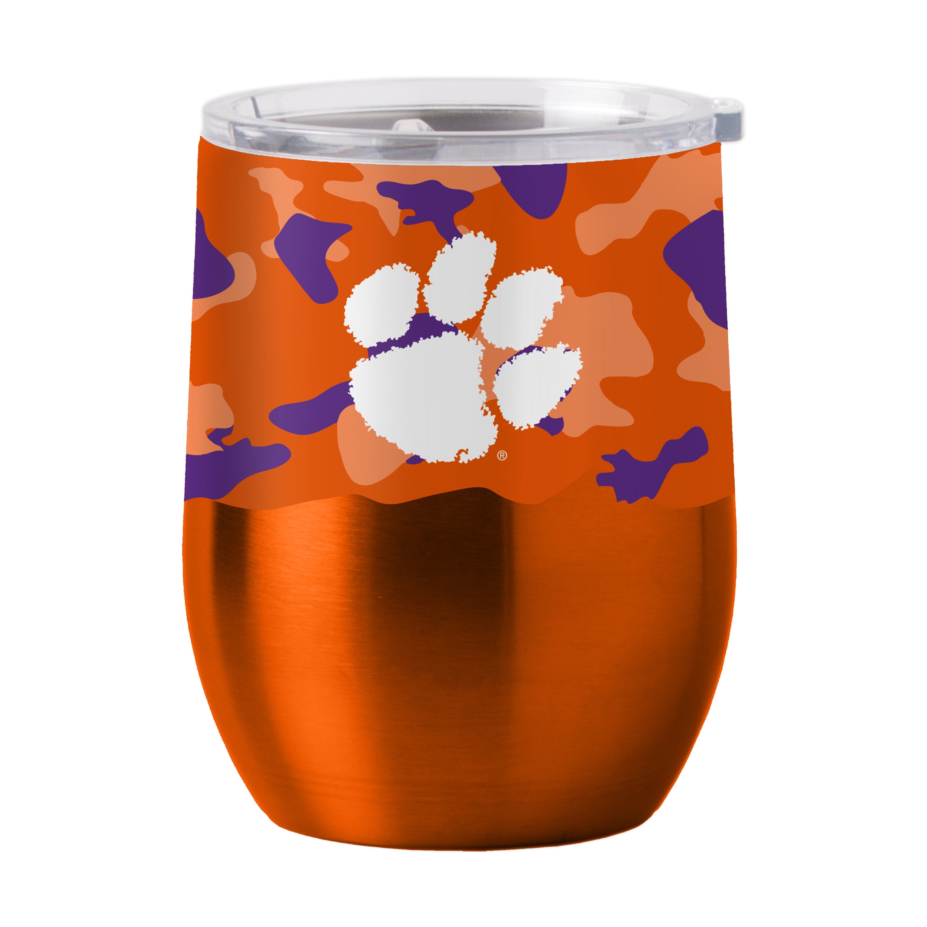Clemson 16oz Camo Stainless Curved Beverage | Logo Brands