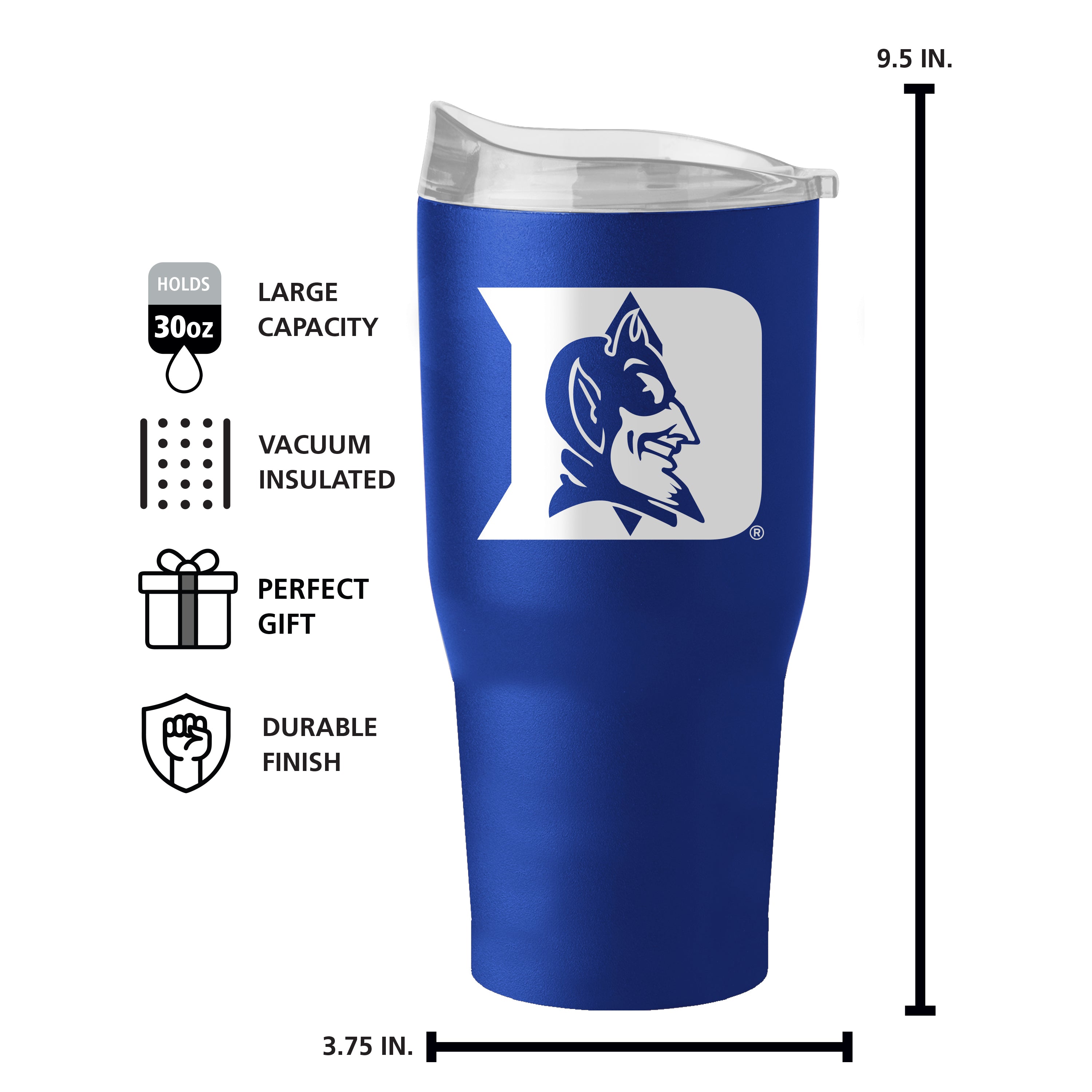 Duke 20oz Flipside Powder Coat Tumbler | Logo Brands