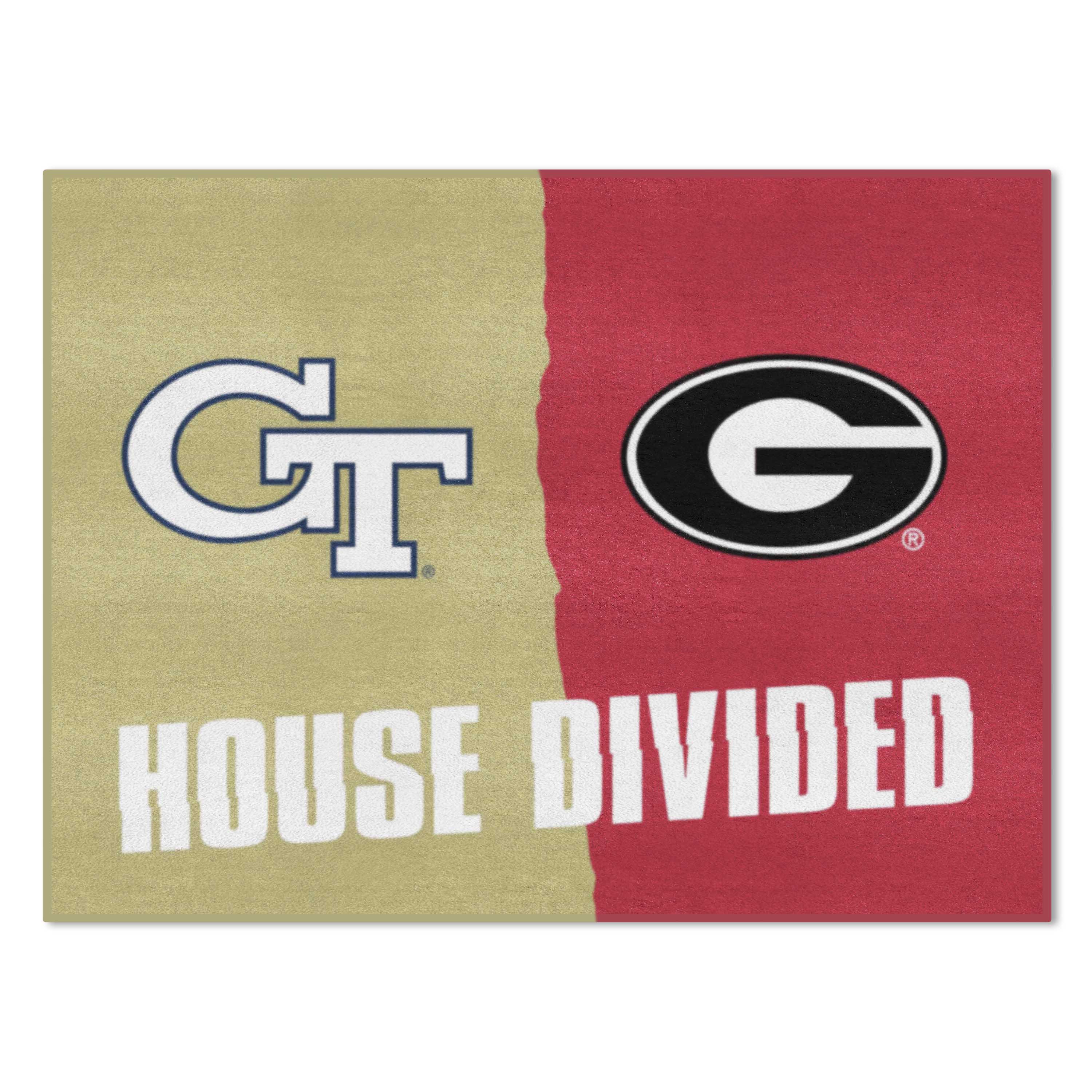 House Divided Mat - Georgia Tech / Georgia | Logo Brands