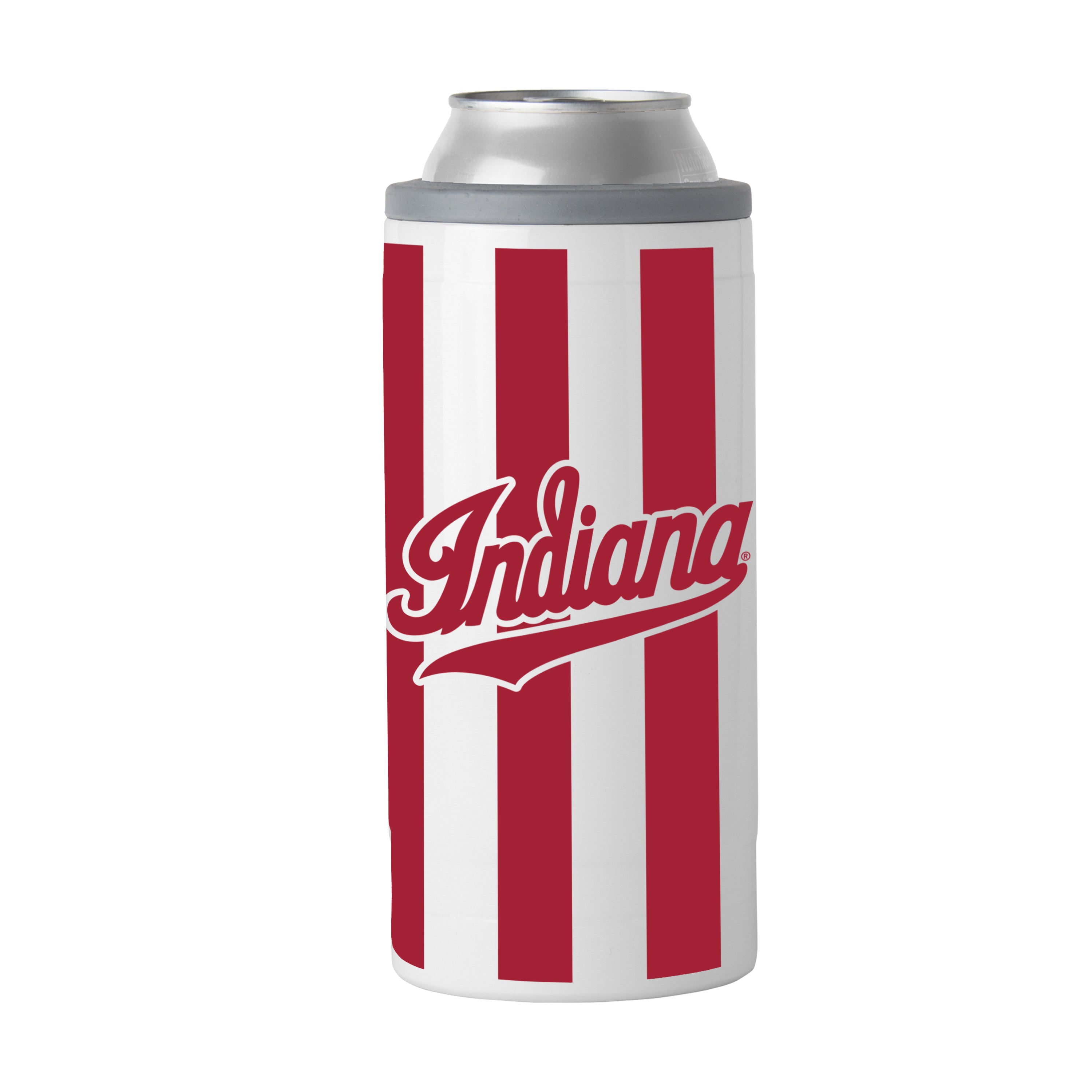 Indiana Candy Stripe 12oz Slim Can Coolie | Logo Brands