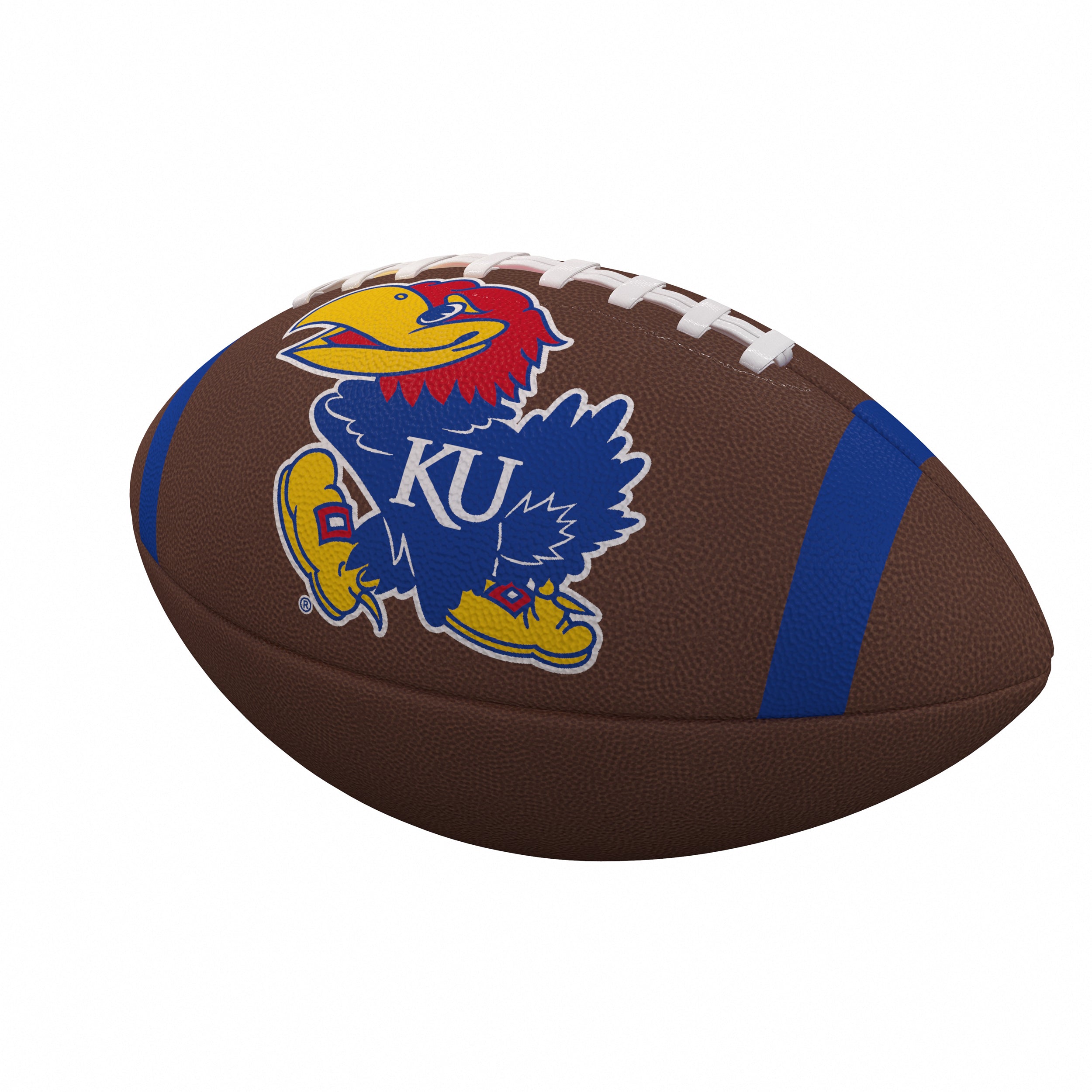 Kansas Team Stripe Official-Size Composite Football | Logo Brands