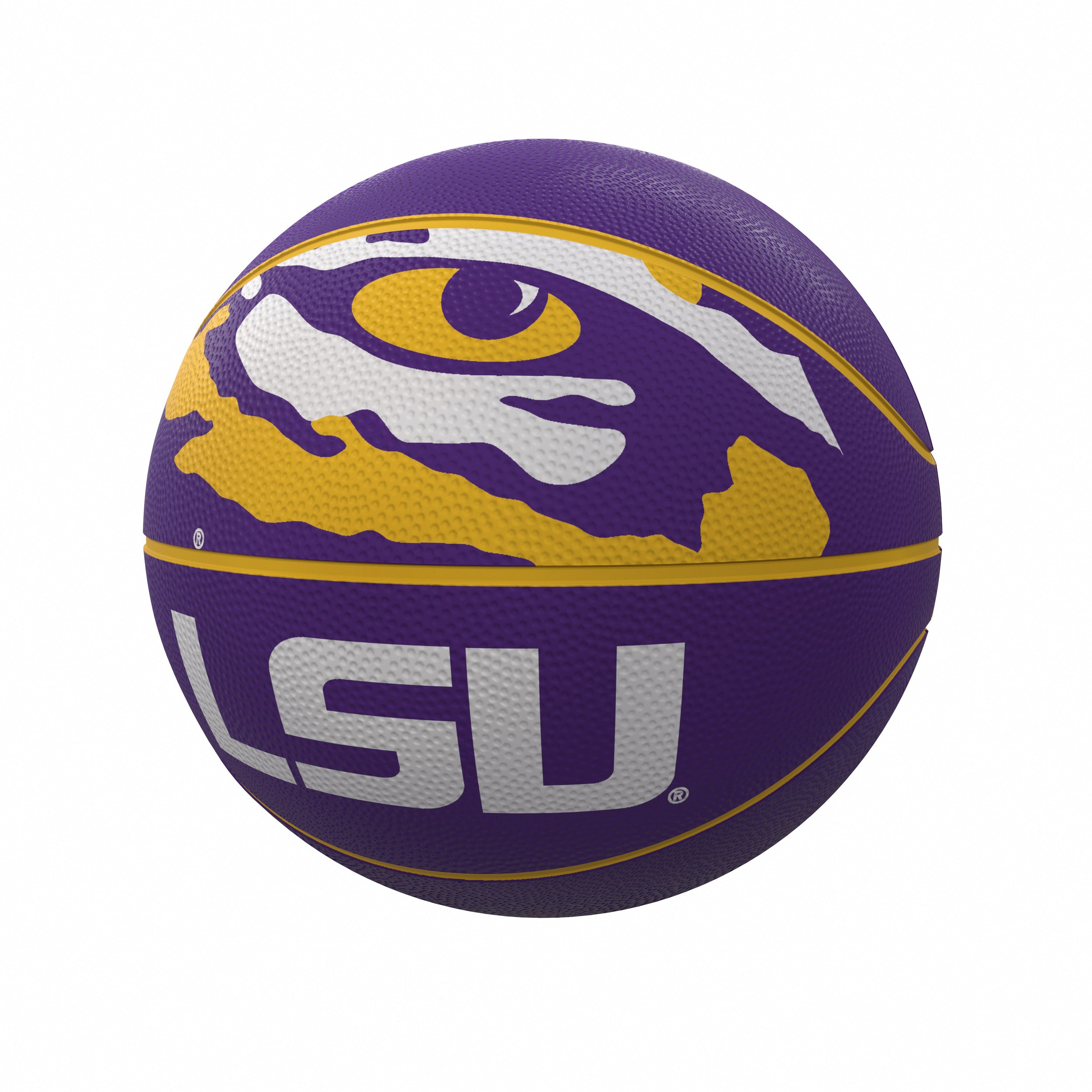 LSU Mascot Official-Size Rubber Basketball | Logo Brands