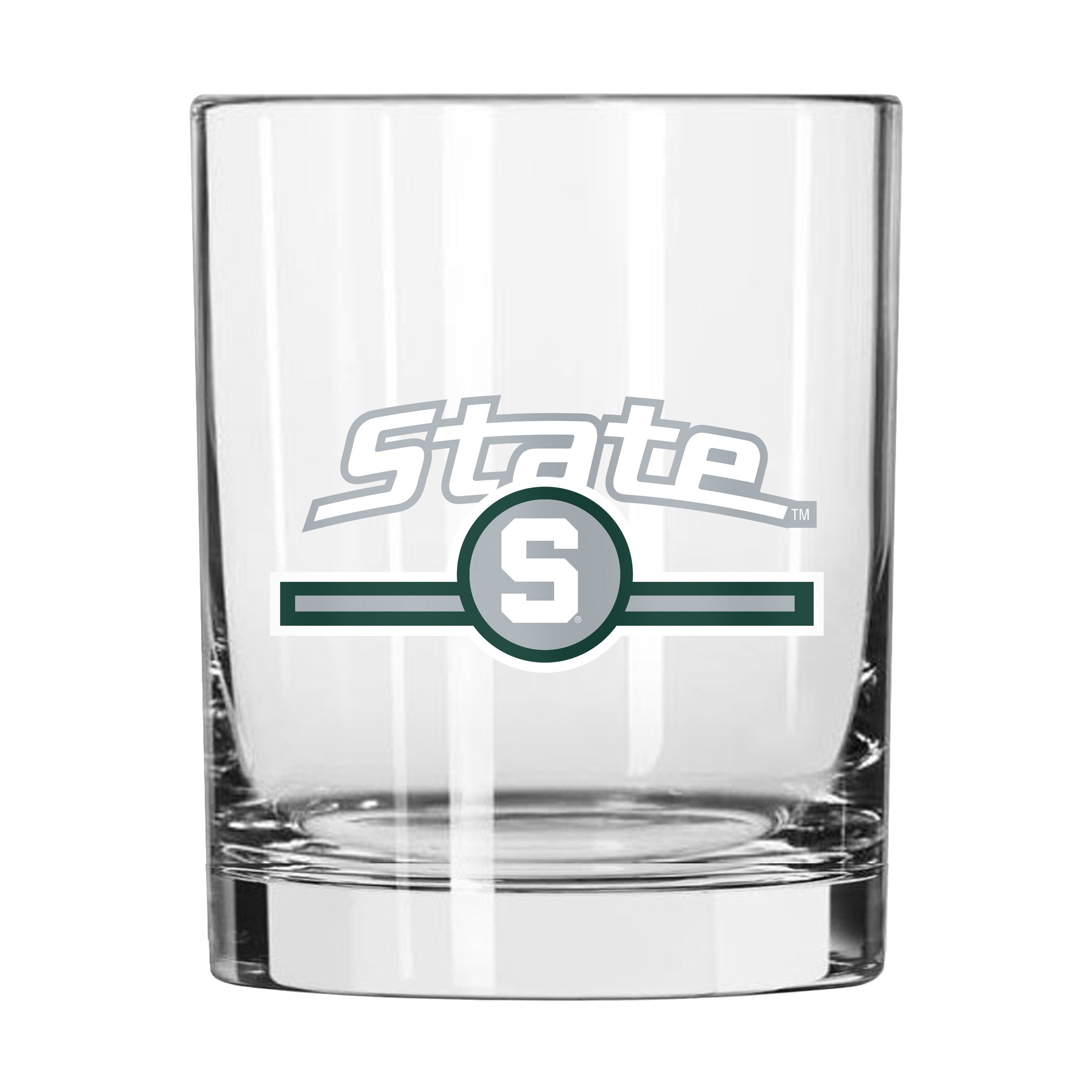 Michigan State 14oz Letterman Rocks Glass | Logo Brands