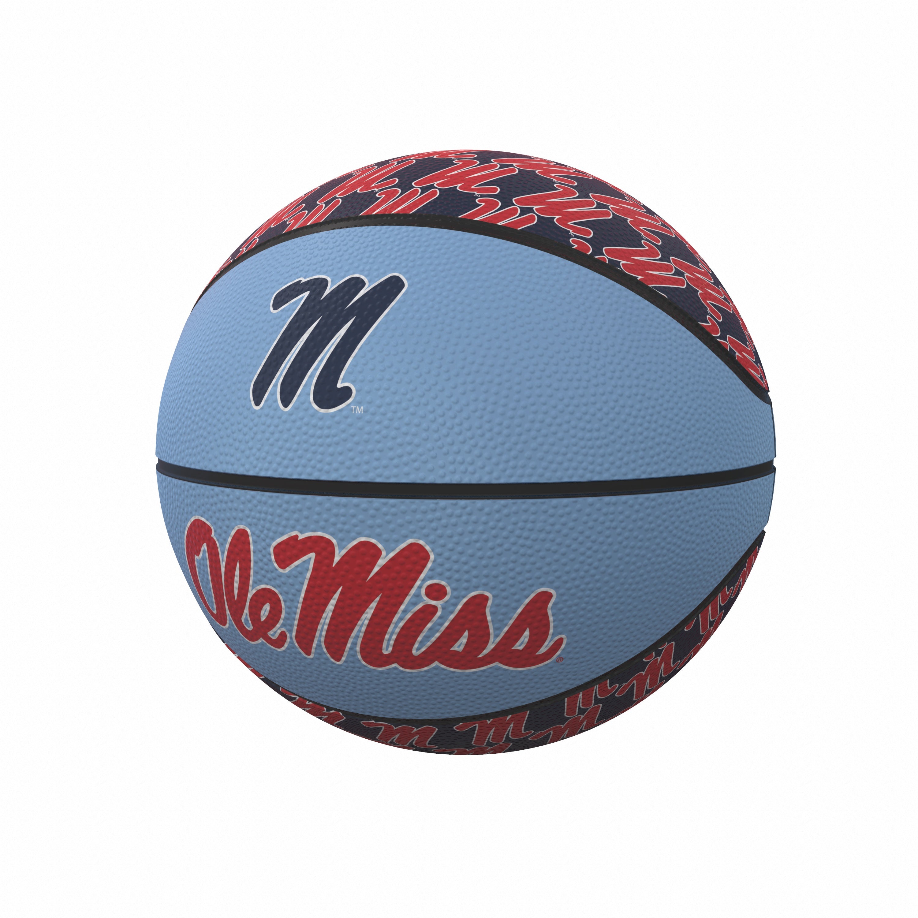 Ole Miss M Lockup Mini Rubber Basketball | Logo Brands