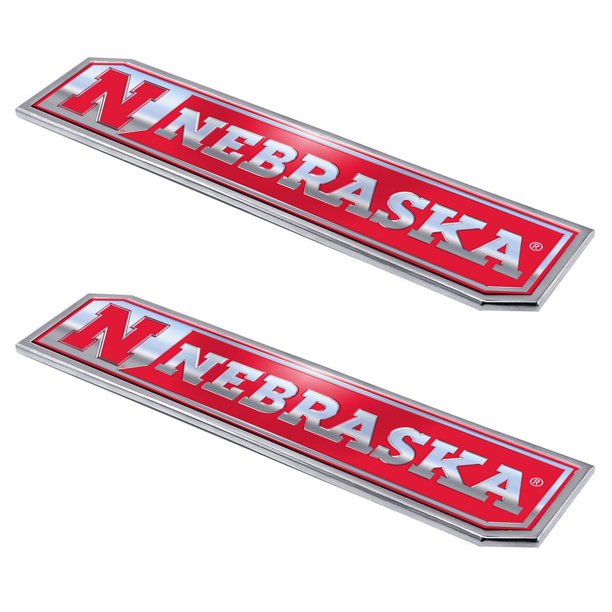 University of Nebraska Embossed Truck Emblem 2-pk | Logo Brands