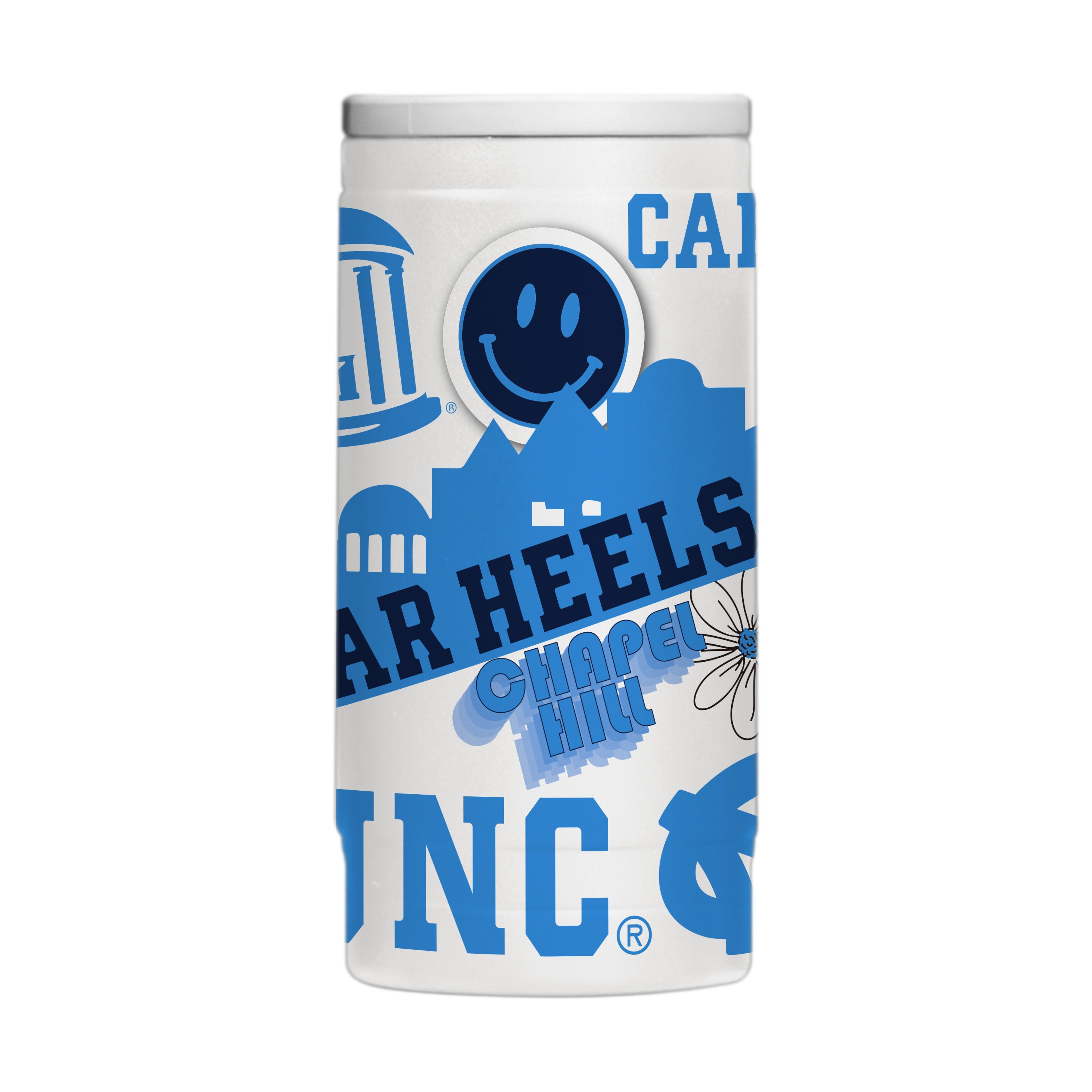 North Carolina 12oz Native Powder Coat Slim Can Coolie | Logo Brands