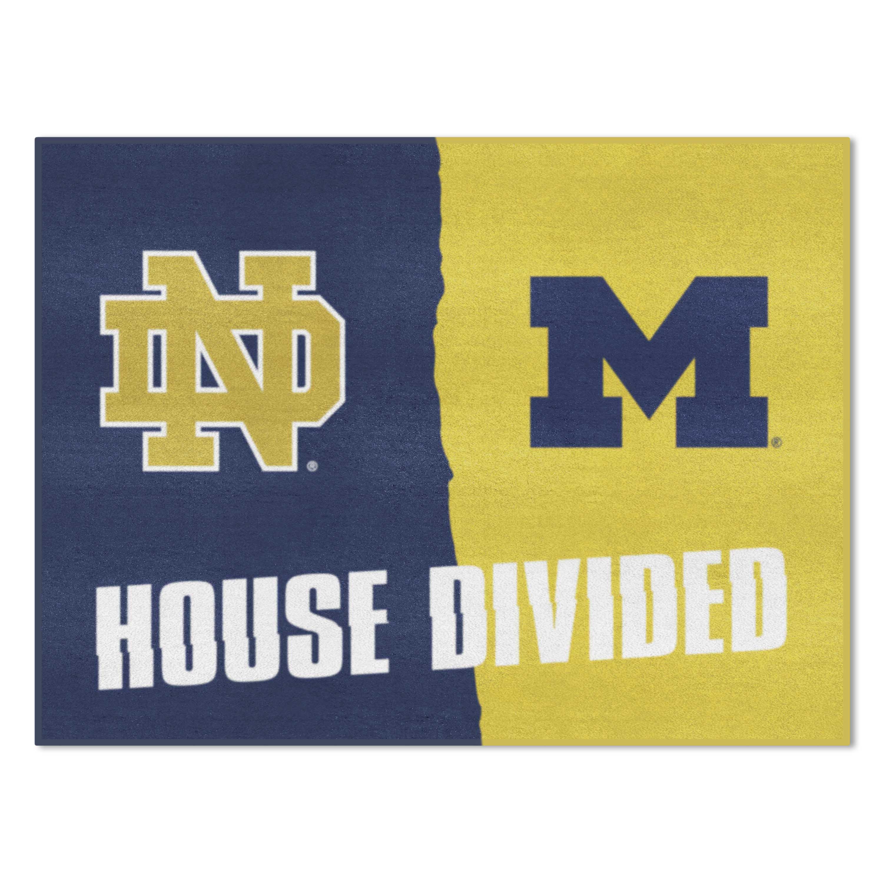 House Divided Mat - Notre Dame / Michigan | Logo Brands