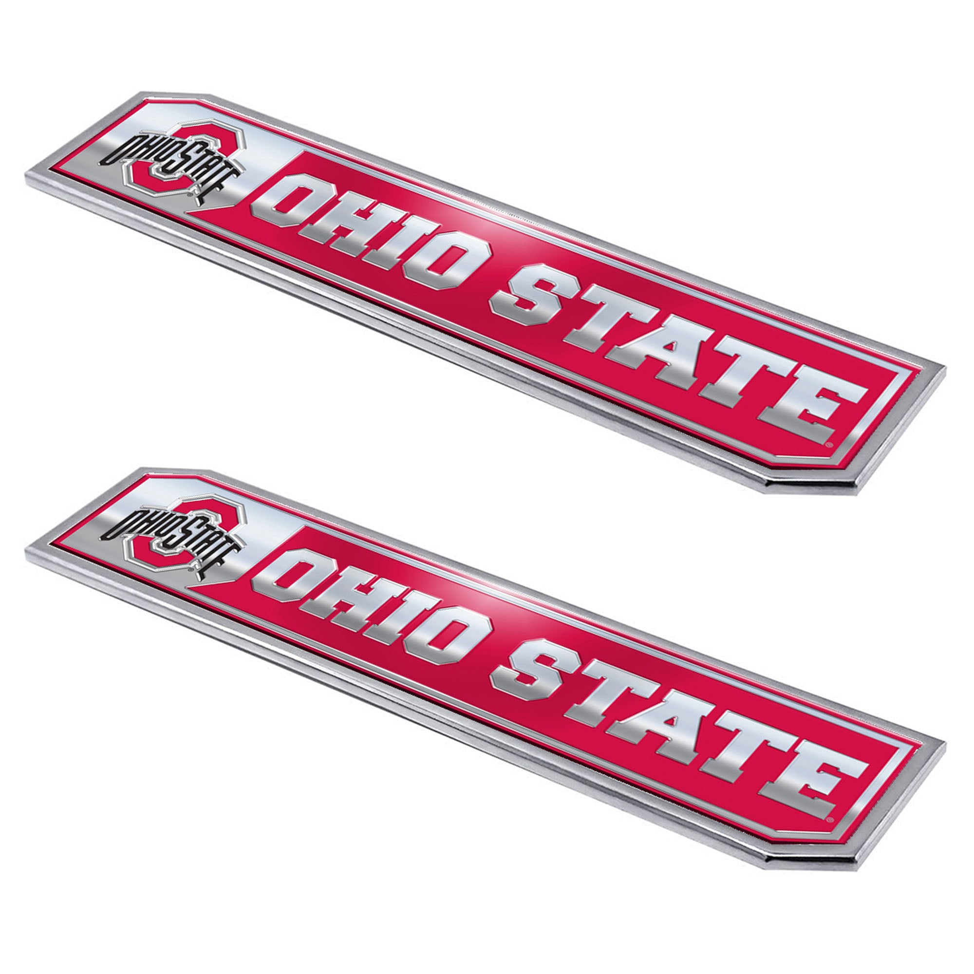 Ohio State University Embossed Truck Emblem 2-pk | Logo Brands