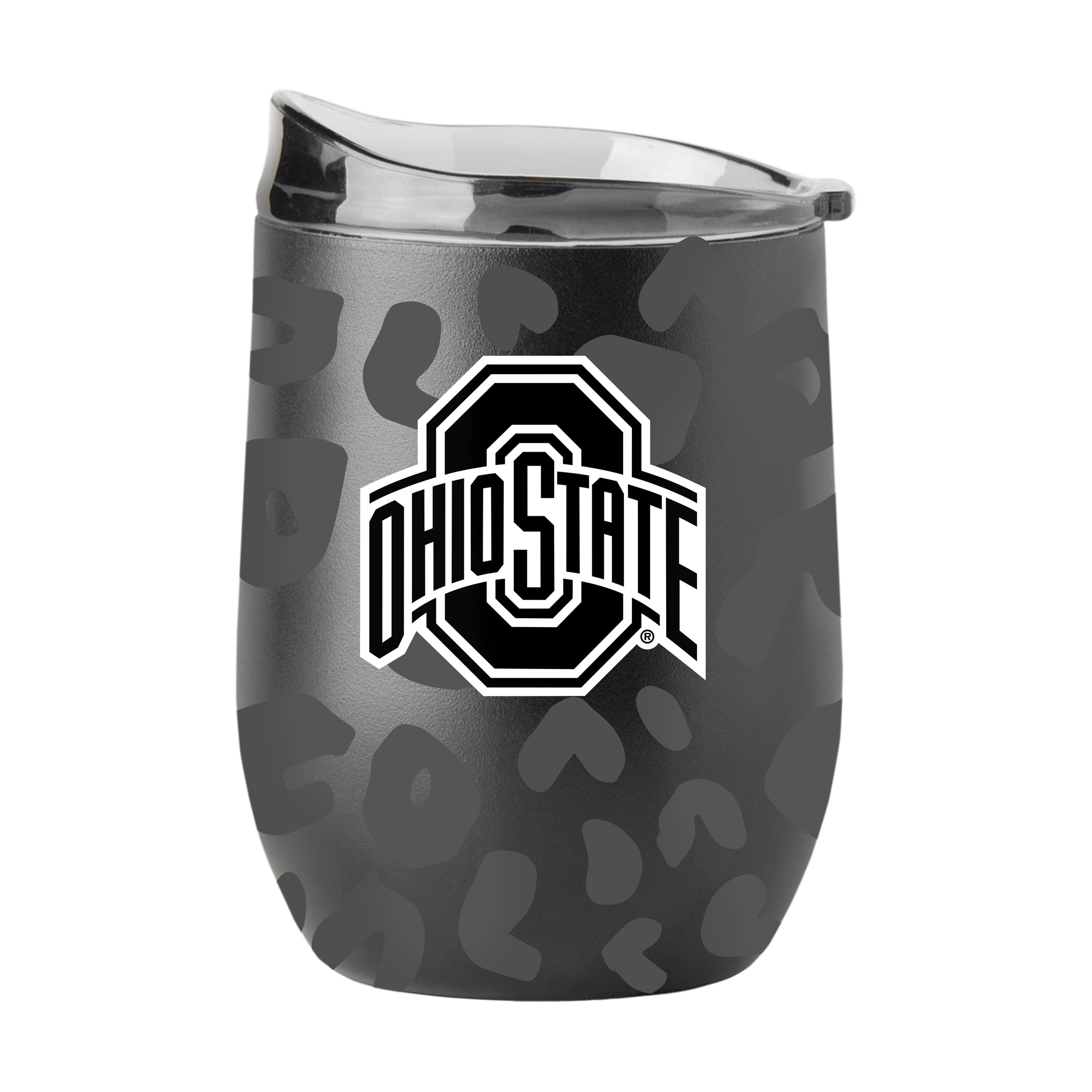 Ohio State Leopard 16oz Black Powdercoat Curved Beverage | Logo Brands