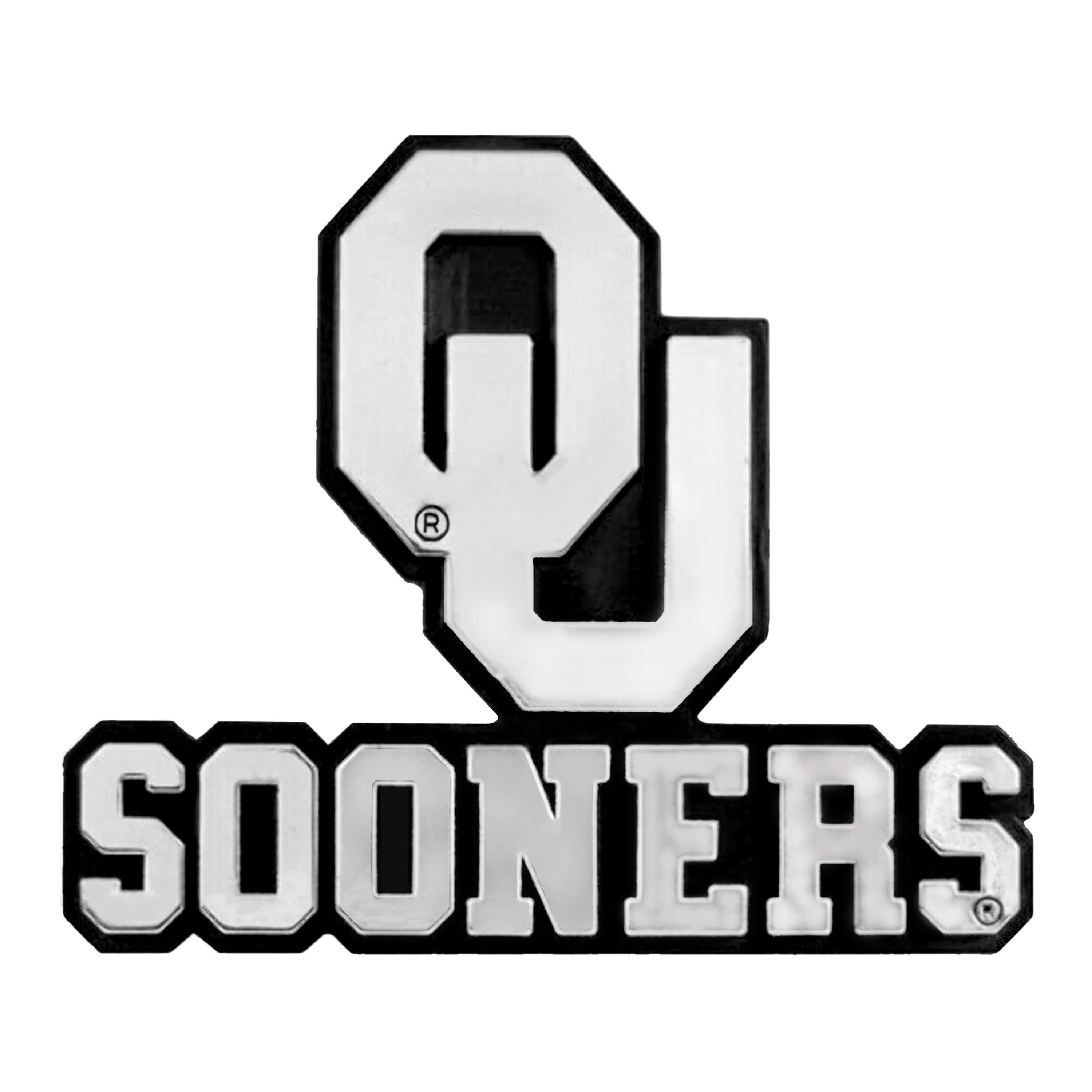 University of Oklahoma Plastic Chrome Emblem | Logo Brands