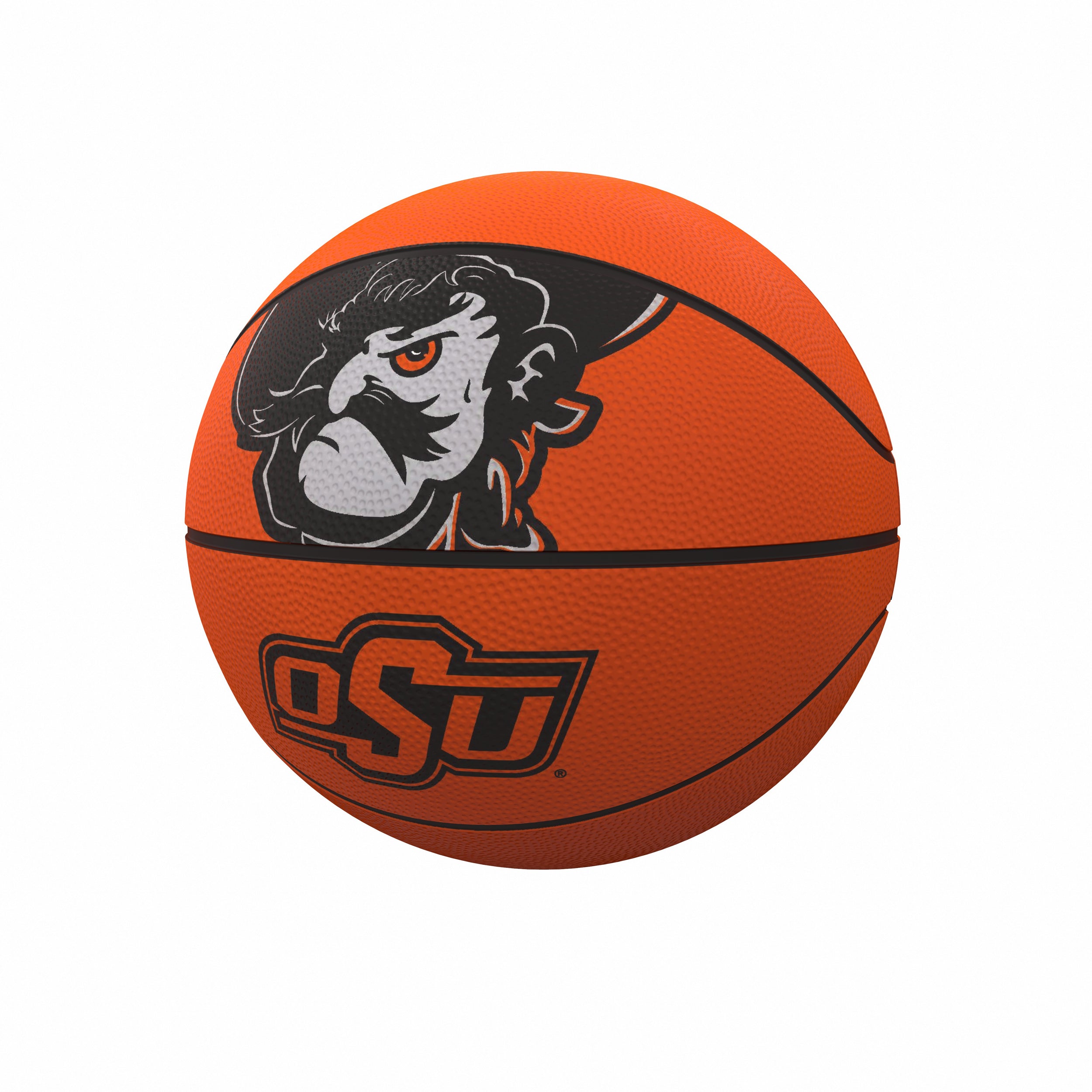 OK State Mascot Official-Size Rubber Basketball | Logo Brands