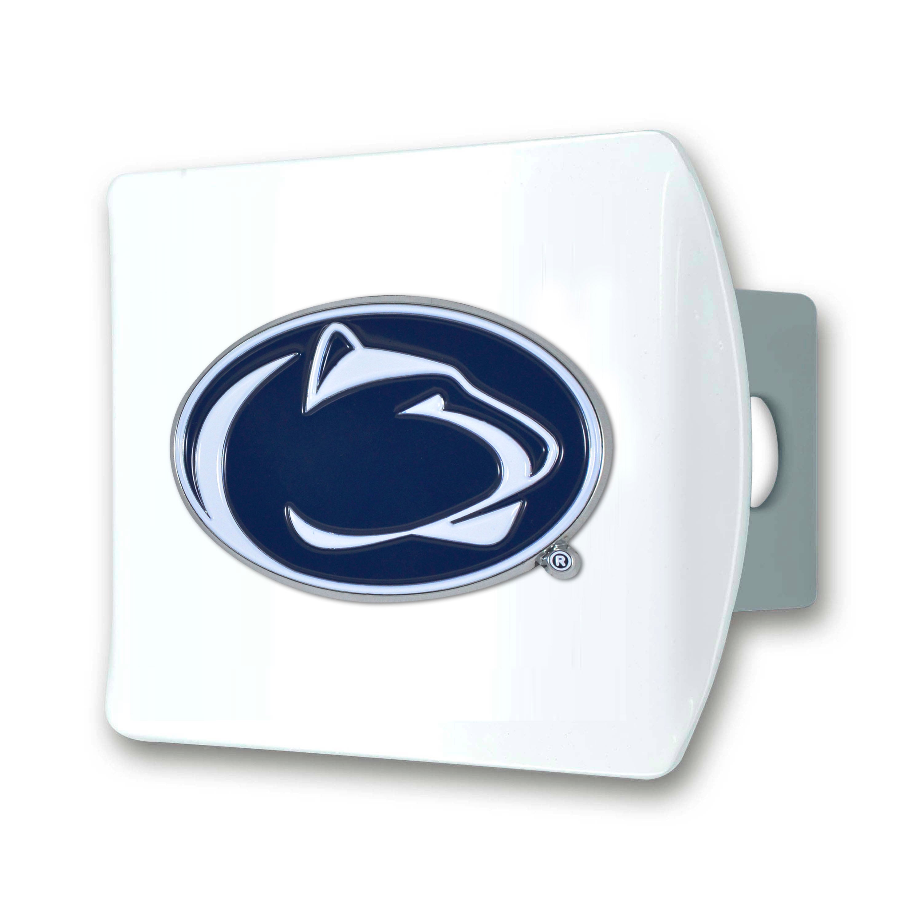 Penn State Color on White Hitch Cover | Logo Brands