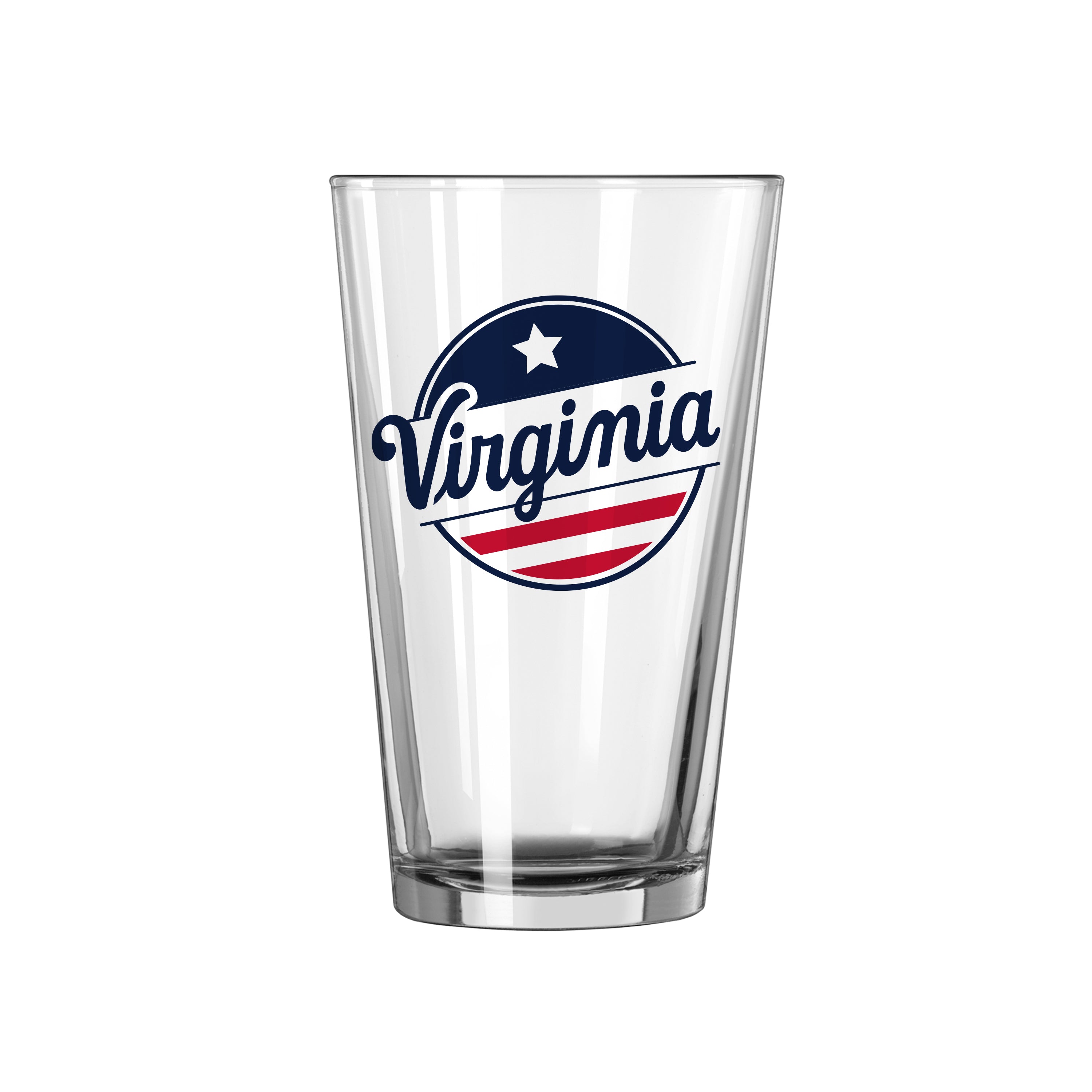 Virginia Red White & HOO 16oz Pint Glass | Logo Brands