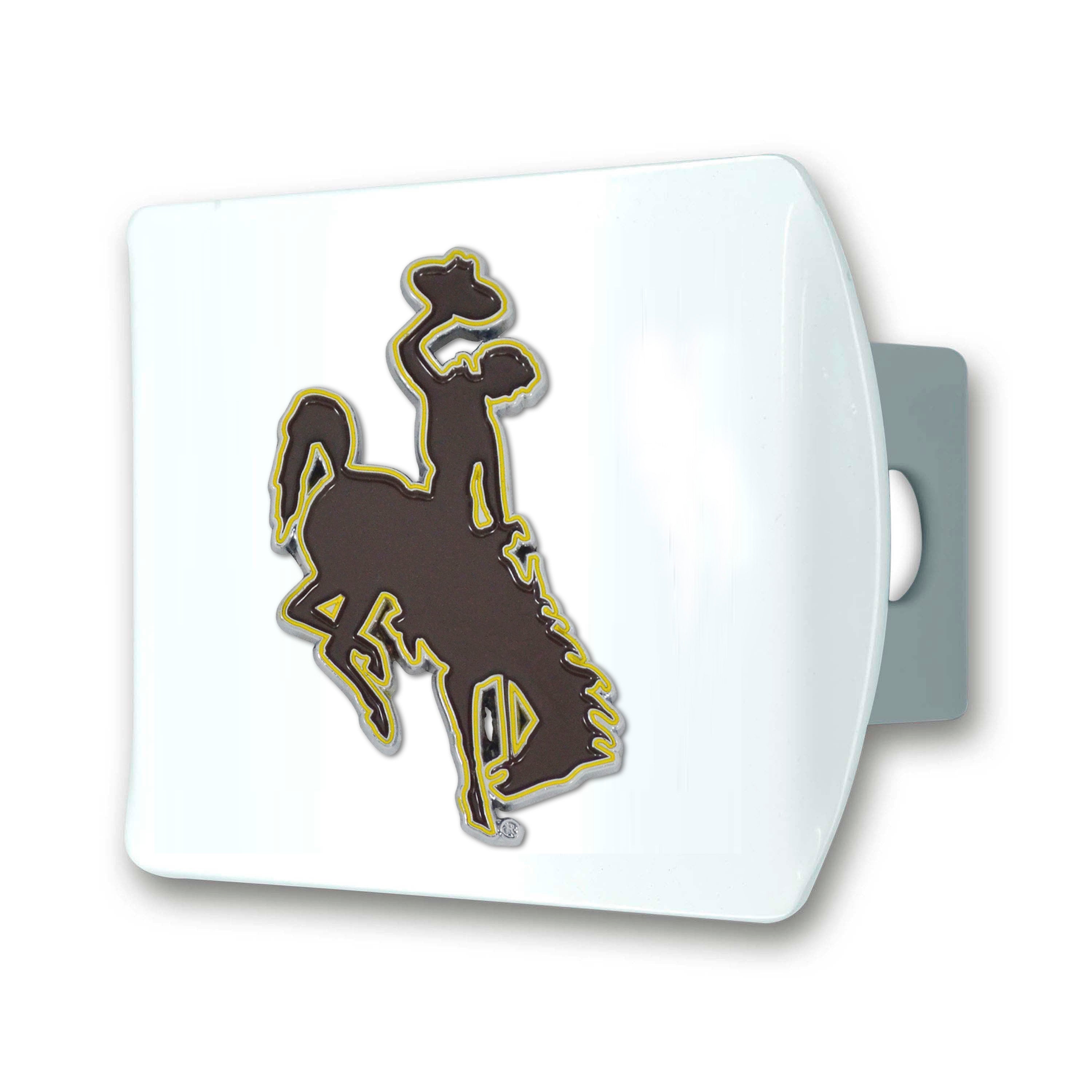 University of Wyoming Color on White Hitch Cover | Logo Brands