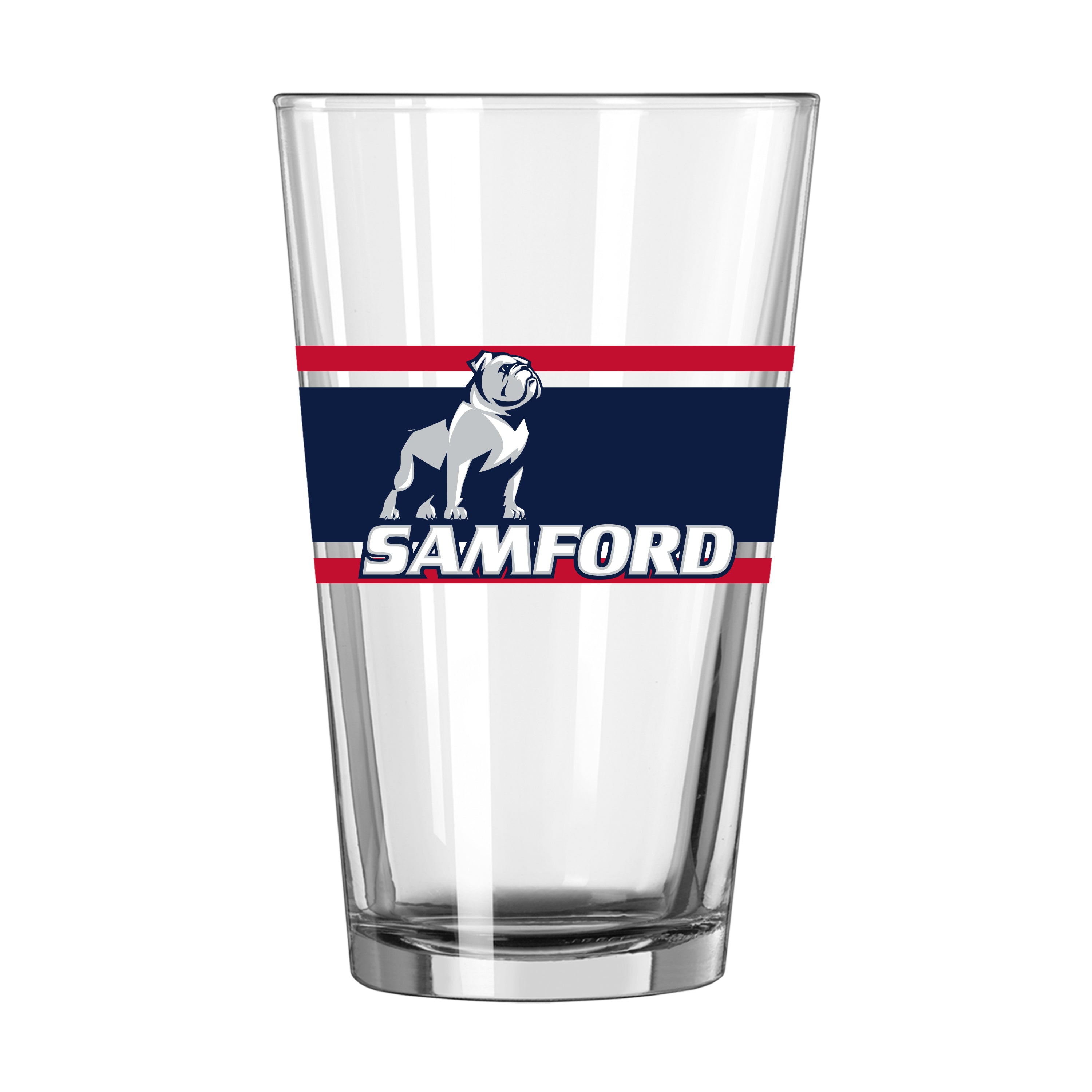 Samford 16oz Stripe Pint Glass – Logo Brands