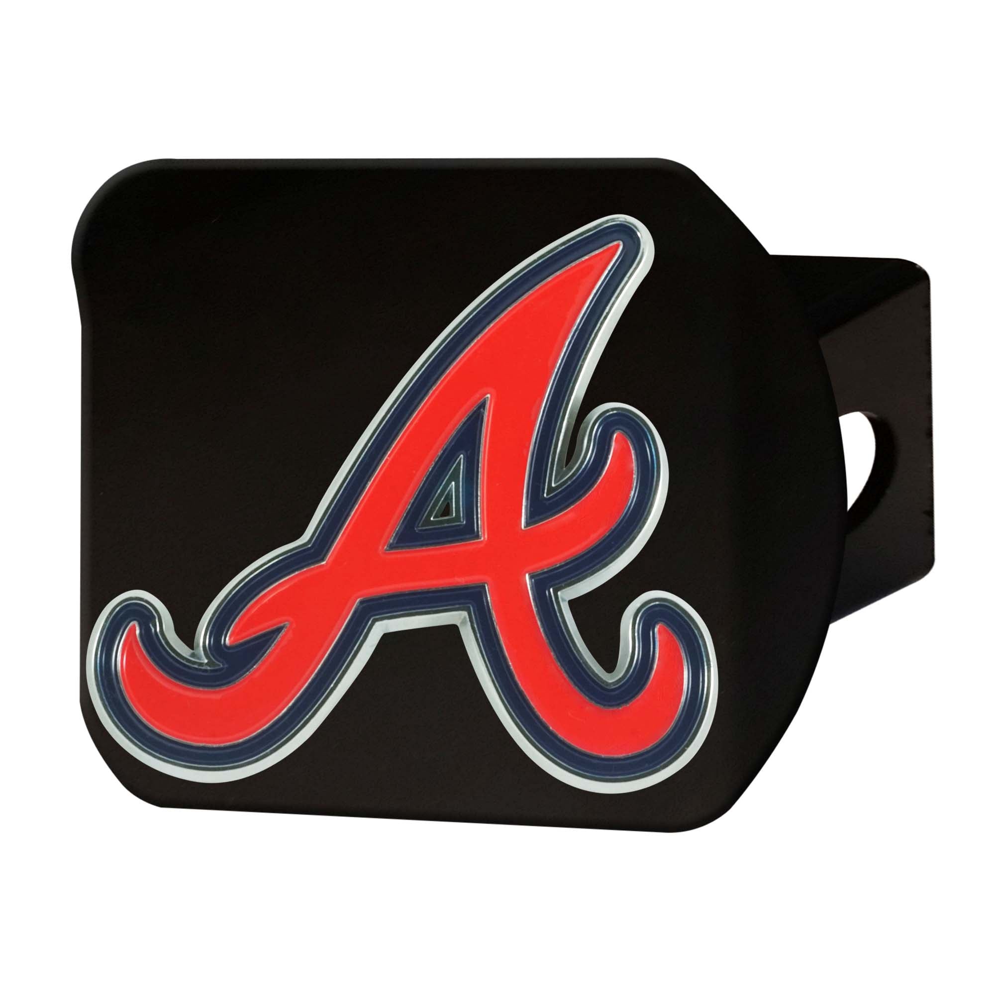 MLB - Atlanta Braves Color on Black Hitch Cover | Logo Brands