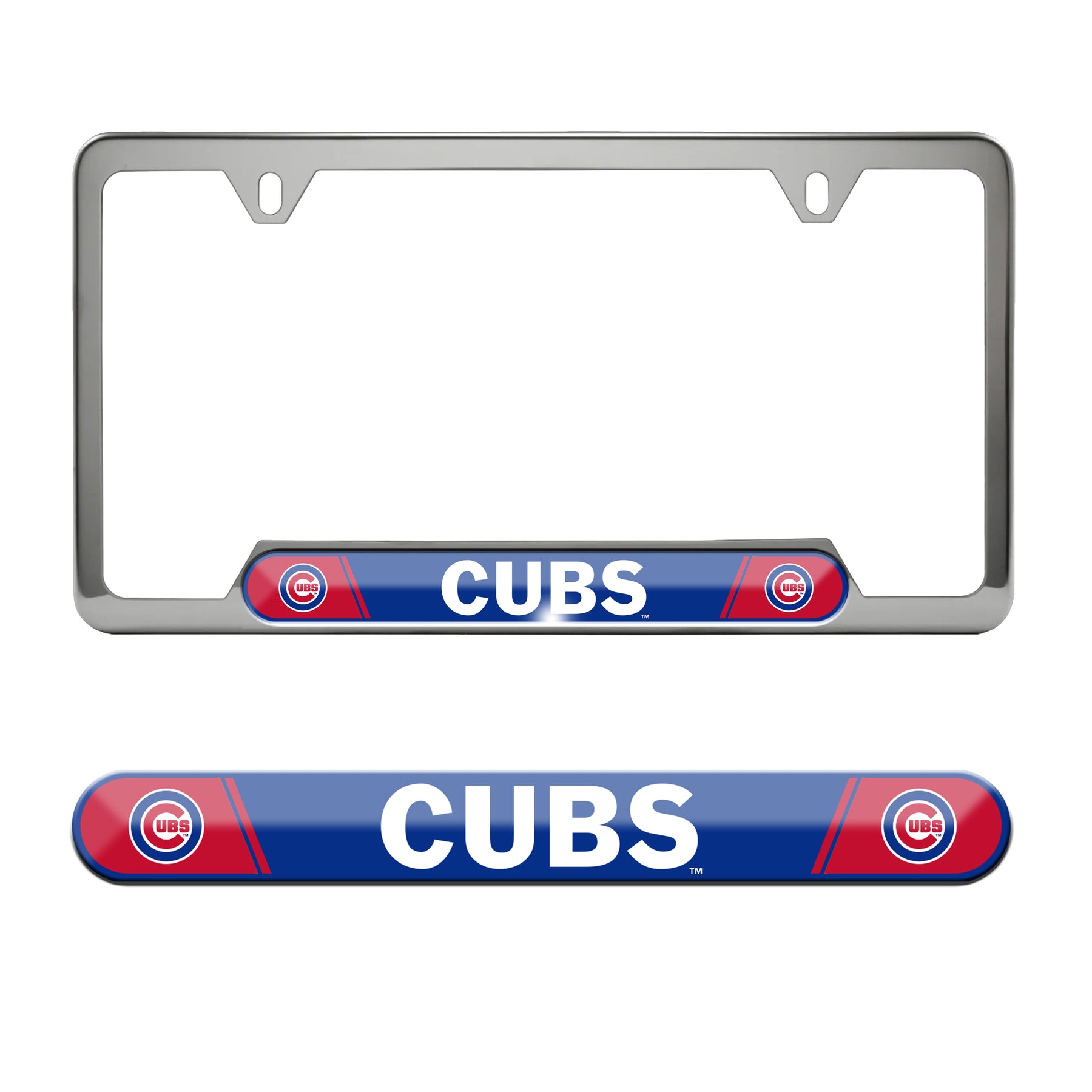 Chicago Cubs Metal Embossed License Plate | Logo Brands
