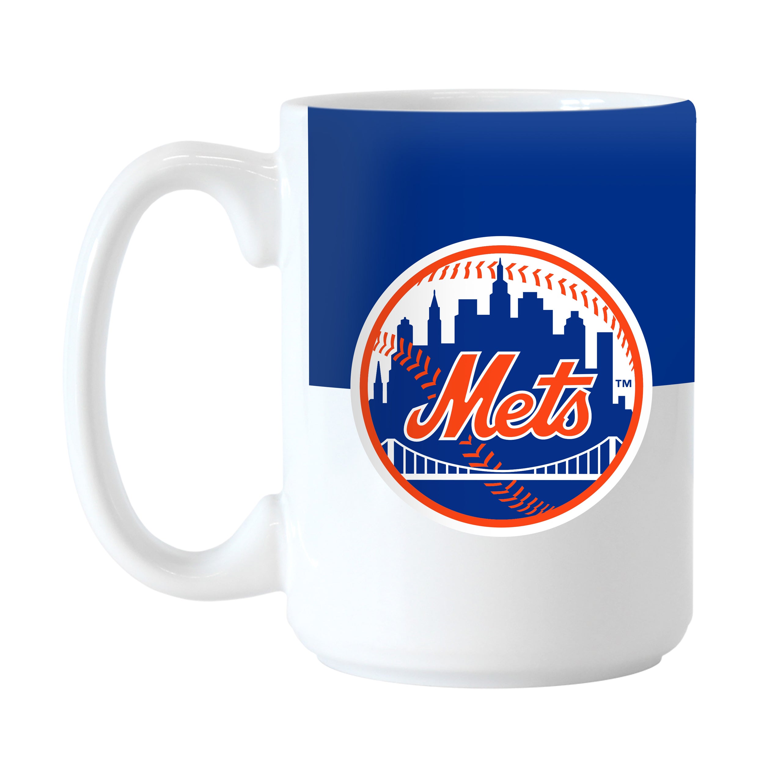 New York Mets Color Block 15 oz Sublimated Mug | Logo Brands
