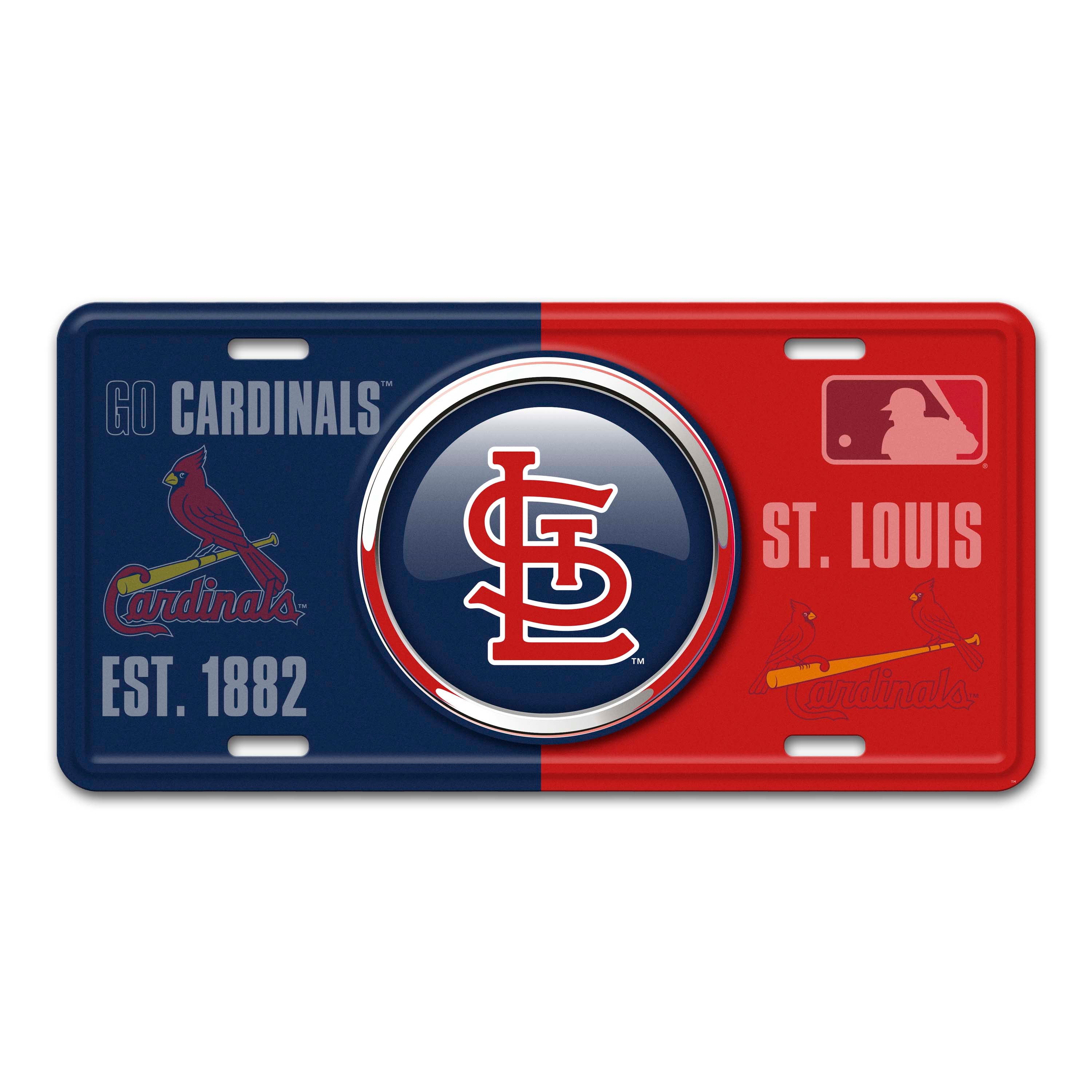 MLB - St. Louis Cardinals Embossed Metal License Plate | Logo Brands