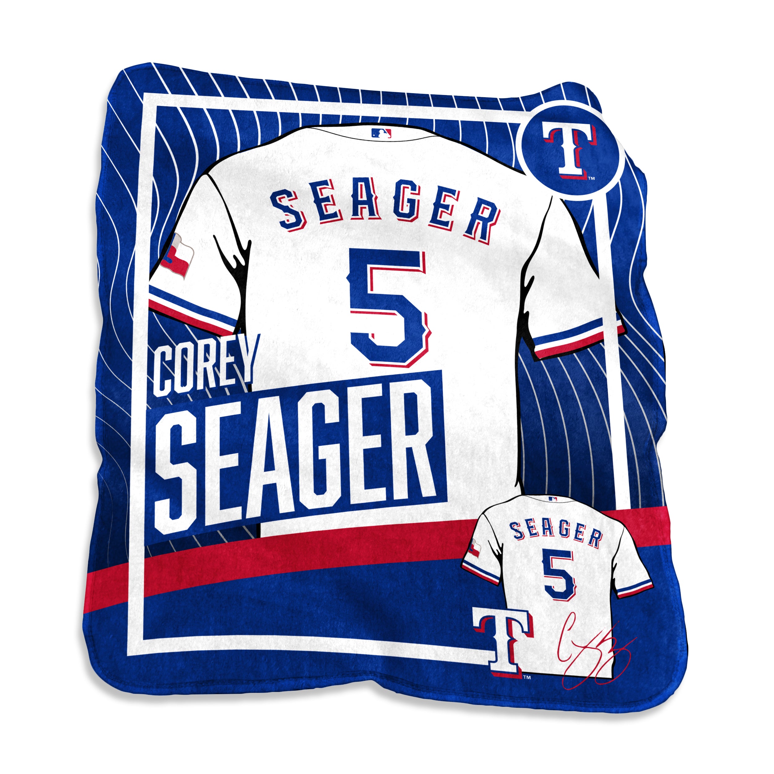 Texas Rangers Corey Seager Gameday Raschel Throw – Logo Brands