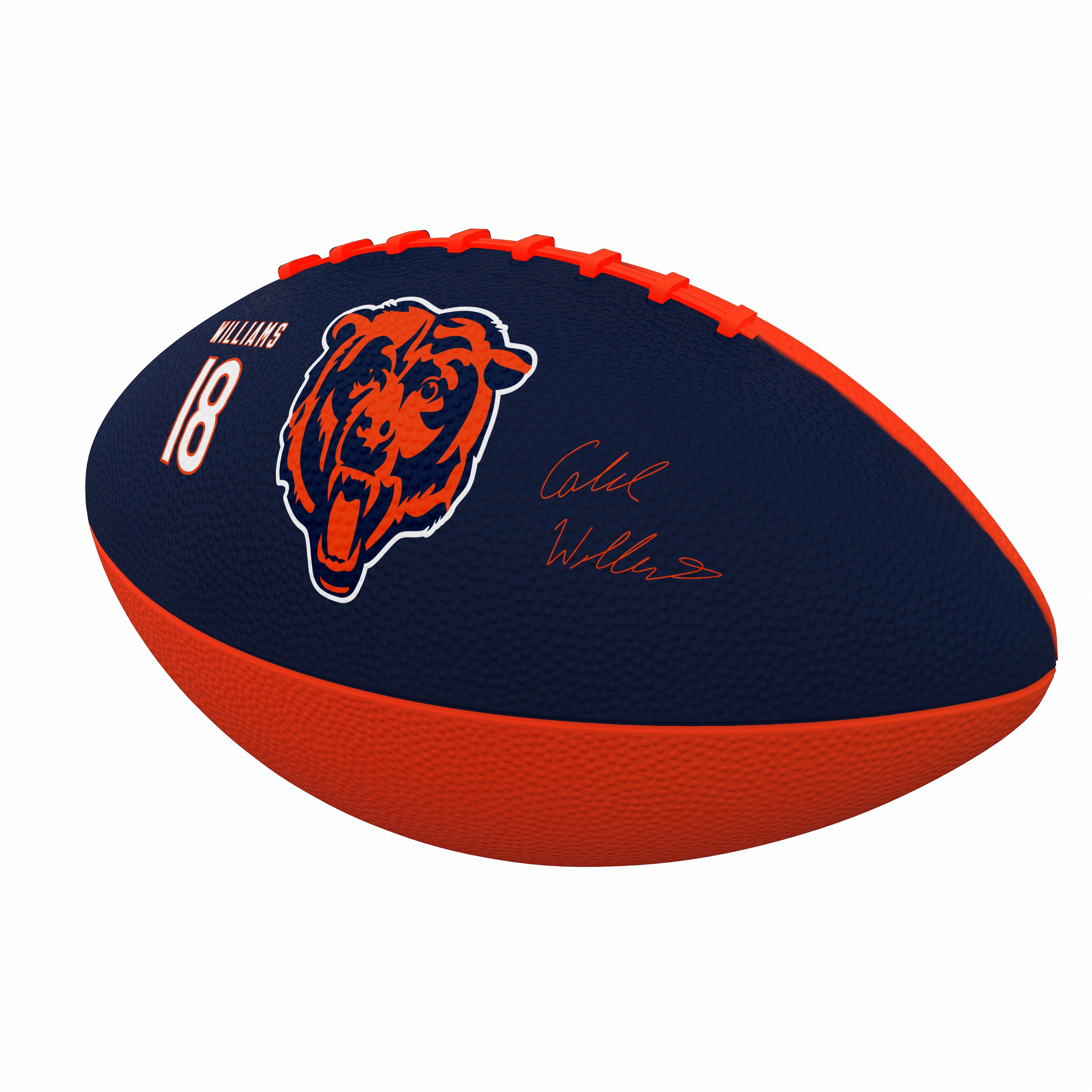 Chicago Bears Caleb Williams Mini Size Rubber Football | Logo Brands