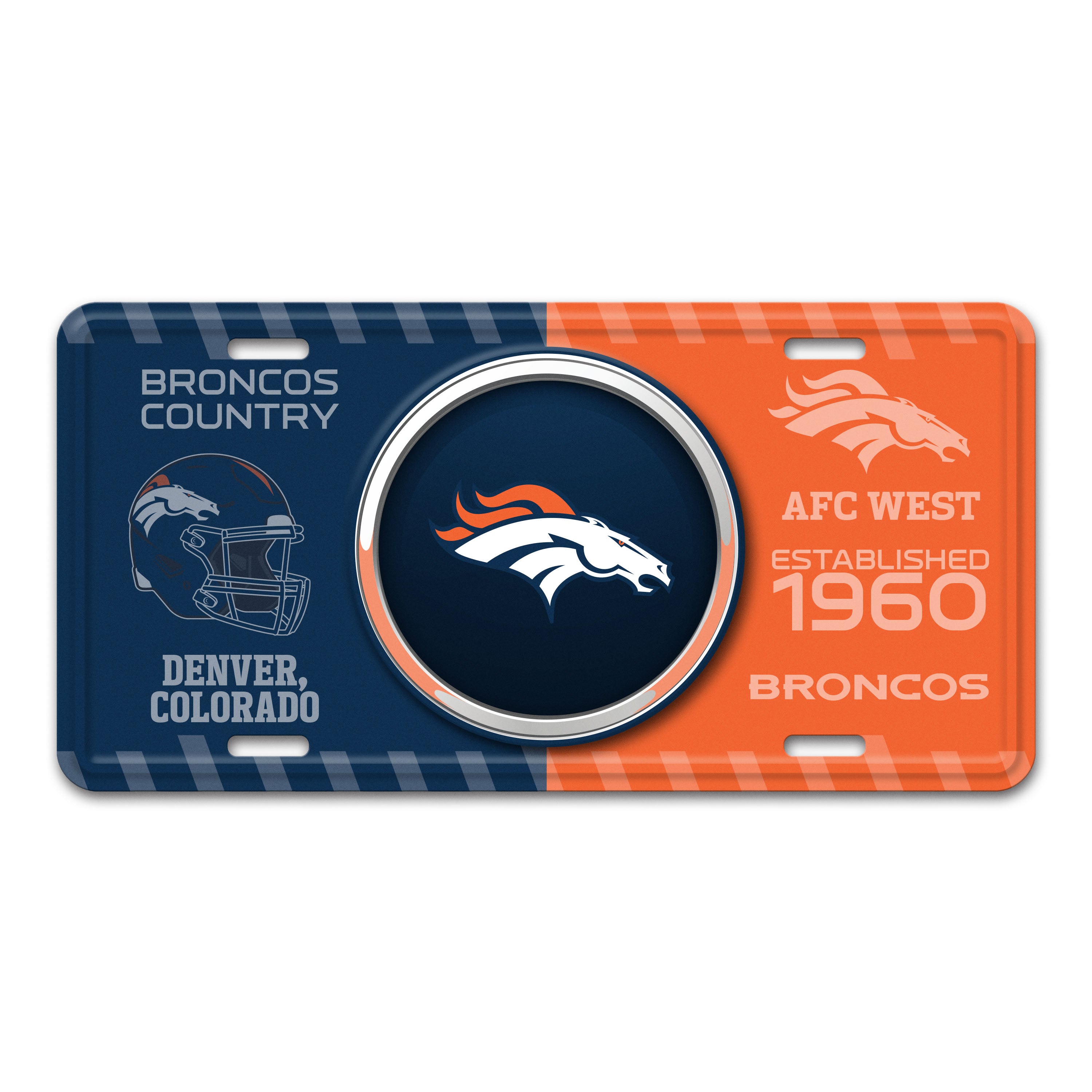 NFL - Denver Broncos Embossed Metal License Plate | Logo Brands