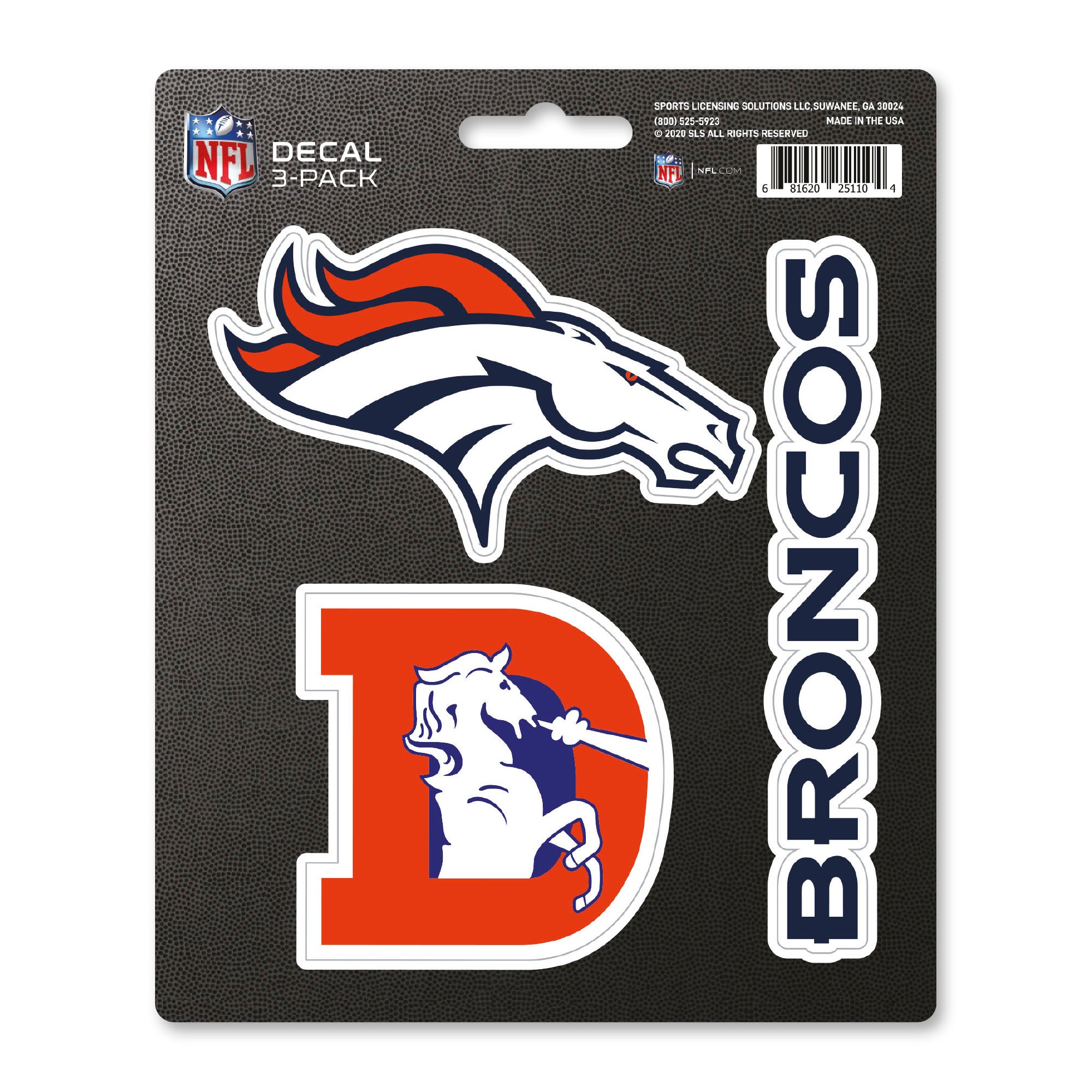 NFL - Denver Broncos Decal 3-pk | Logo Brands