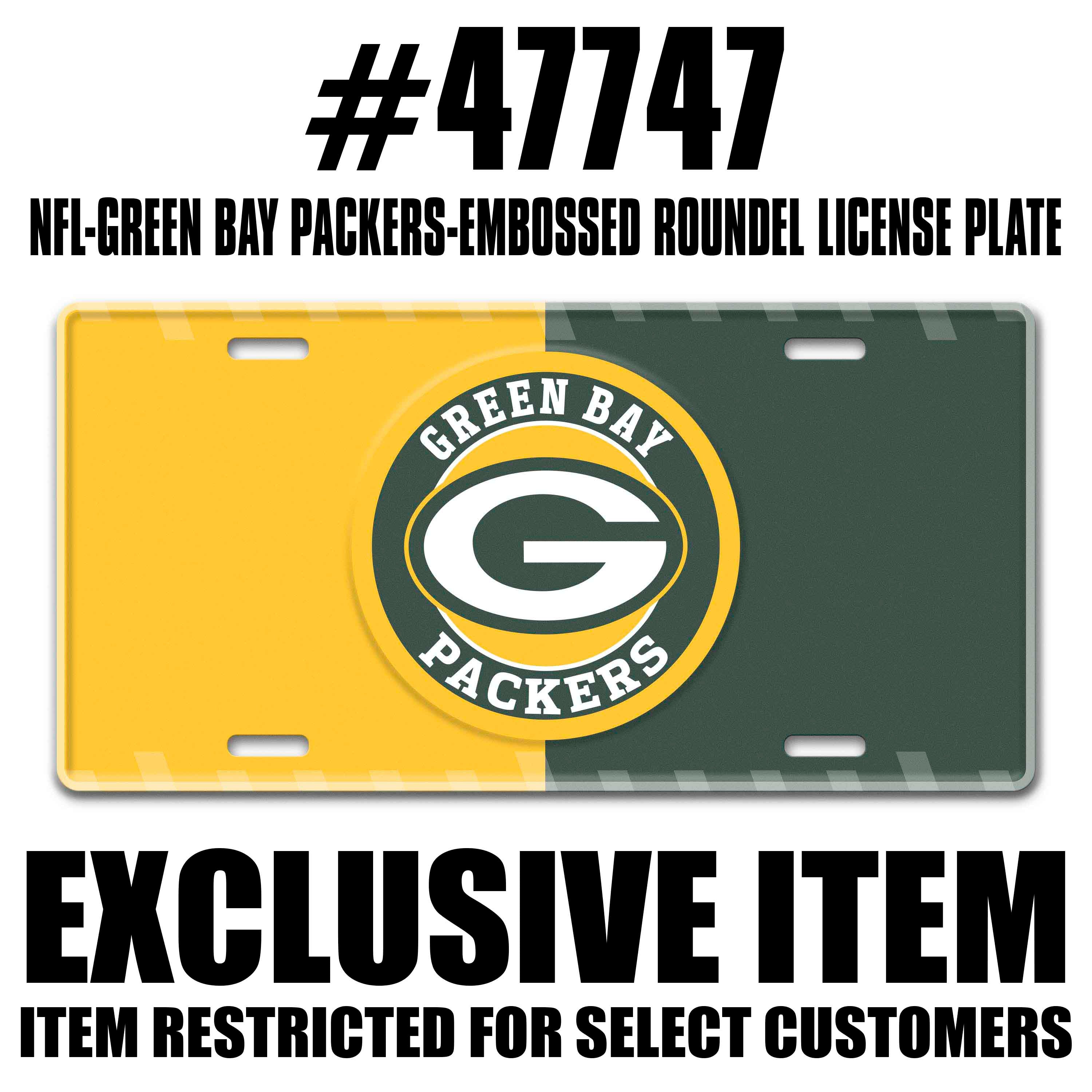 NFL - Green Bay Packers Embossed Roundel License Plate | Logo Brands