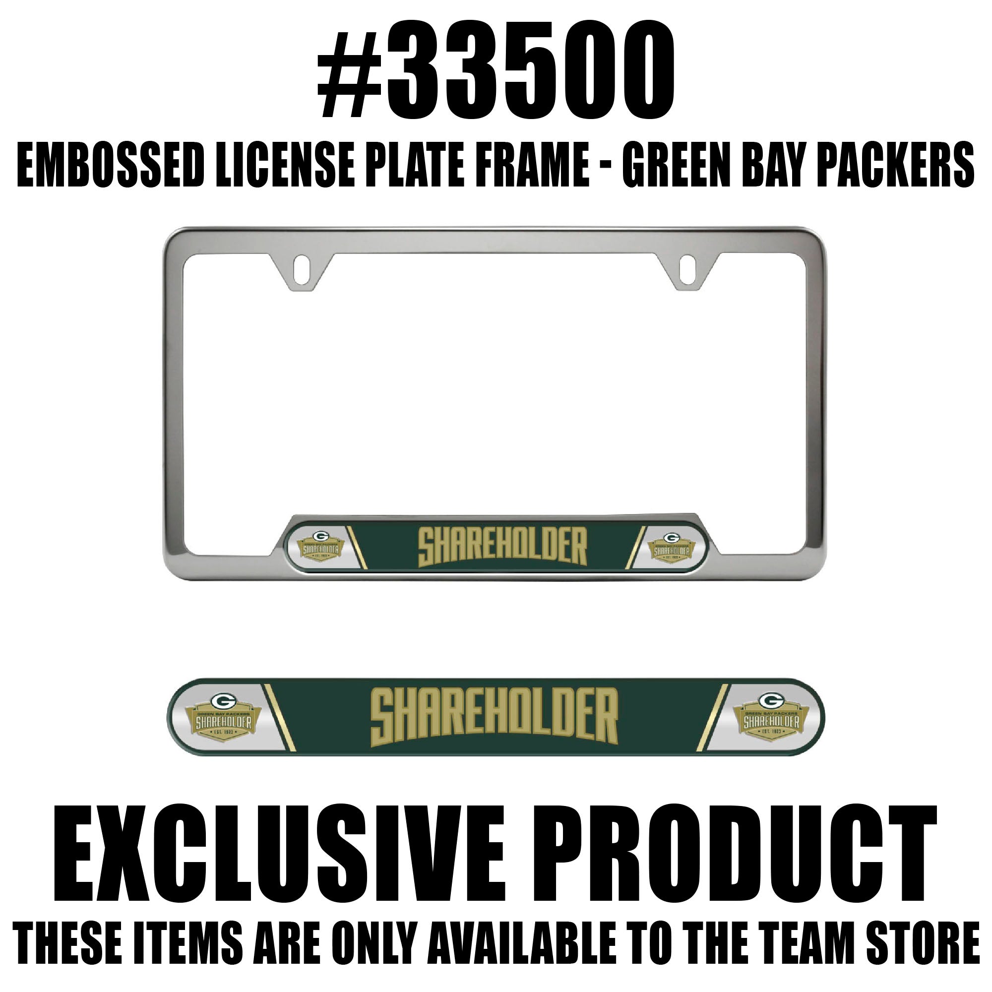 NFL - Green Bay Packers Embossed License Plate Frame | Logo Brands