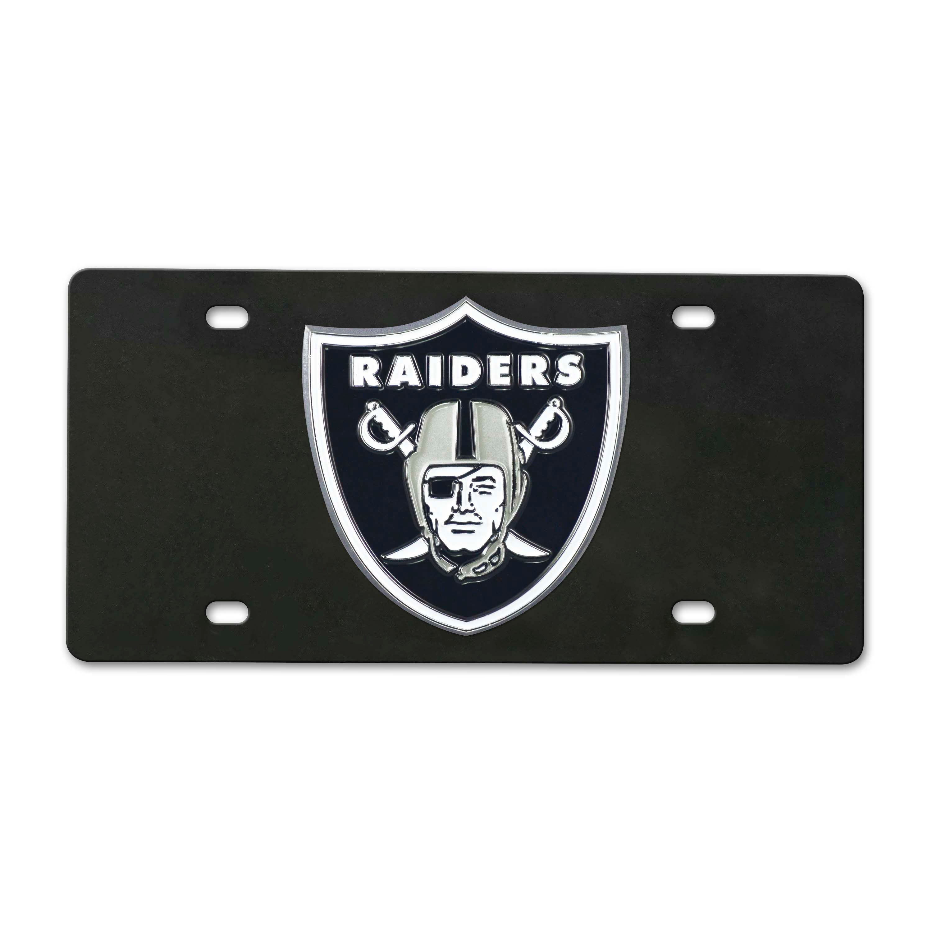 NFL - Las Vegas Raiders Black Diecast License Plate | Logo Brands
