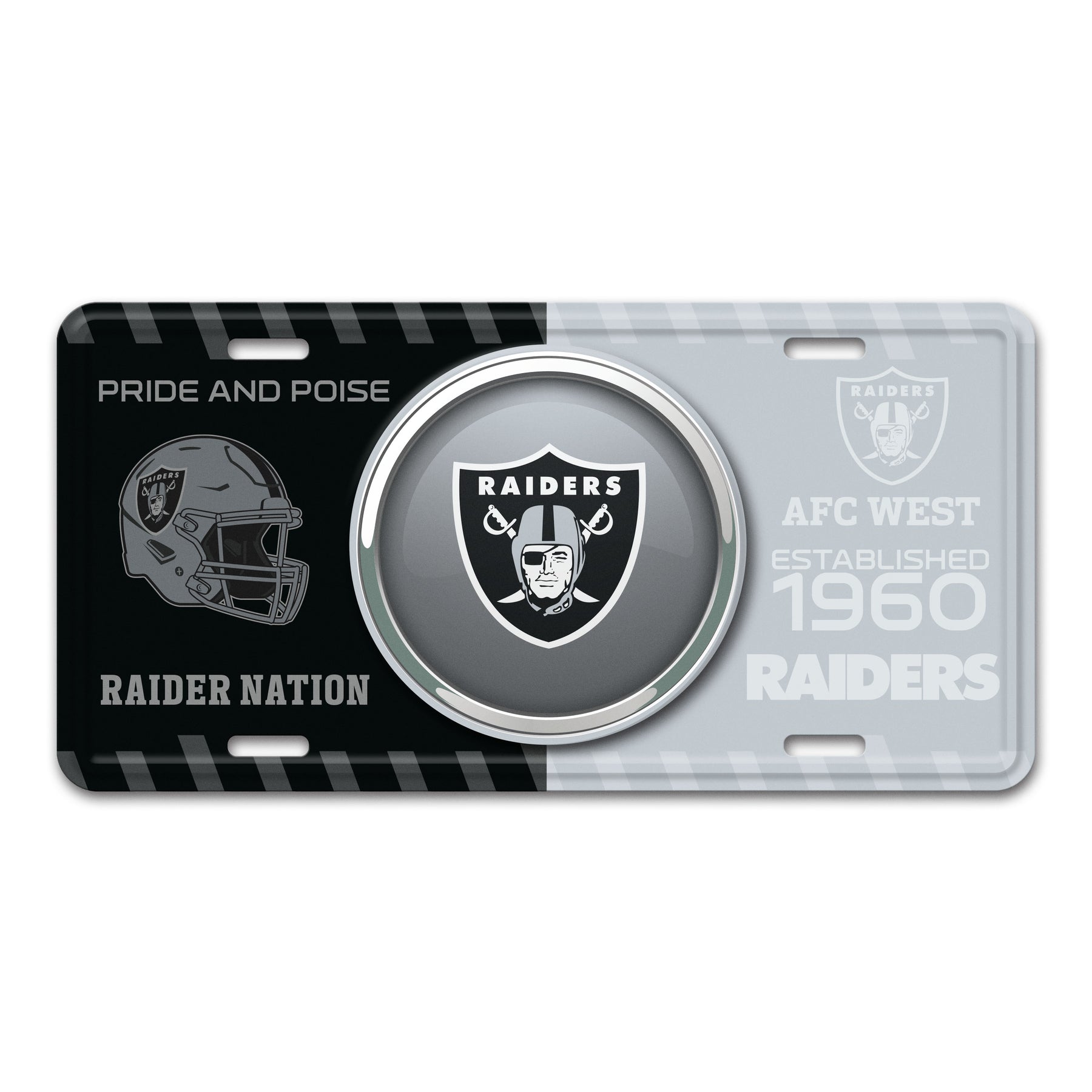 NFL - Las Vegas Raiders Embossed Metal License Plate | Logo Brands