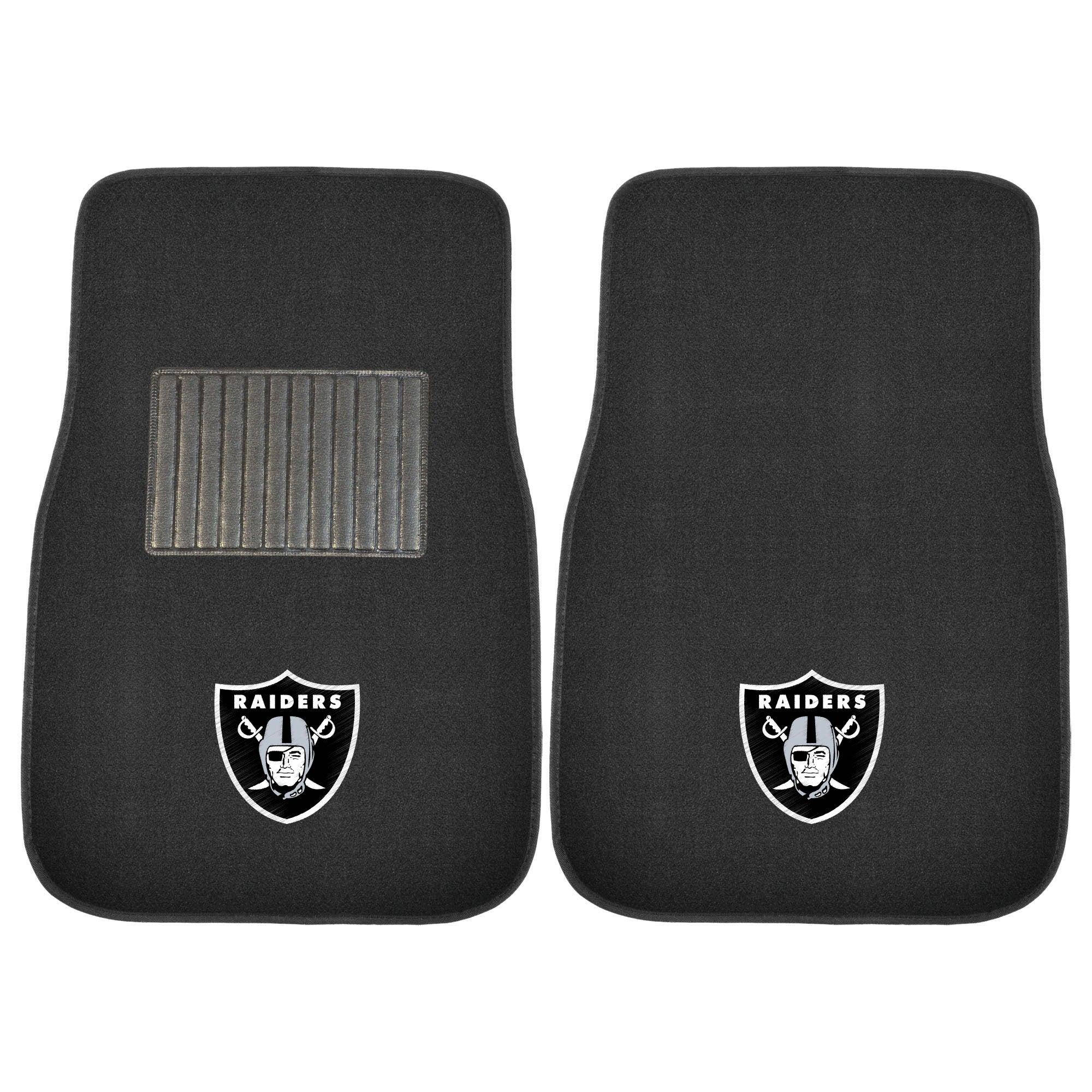 NFL - Las Vegas Raiders 2-pc Embroidered Car Mat Set | Logo Brands