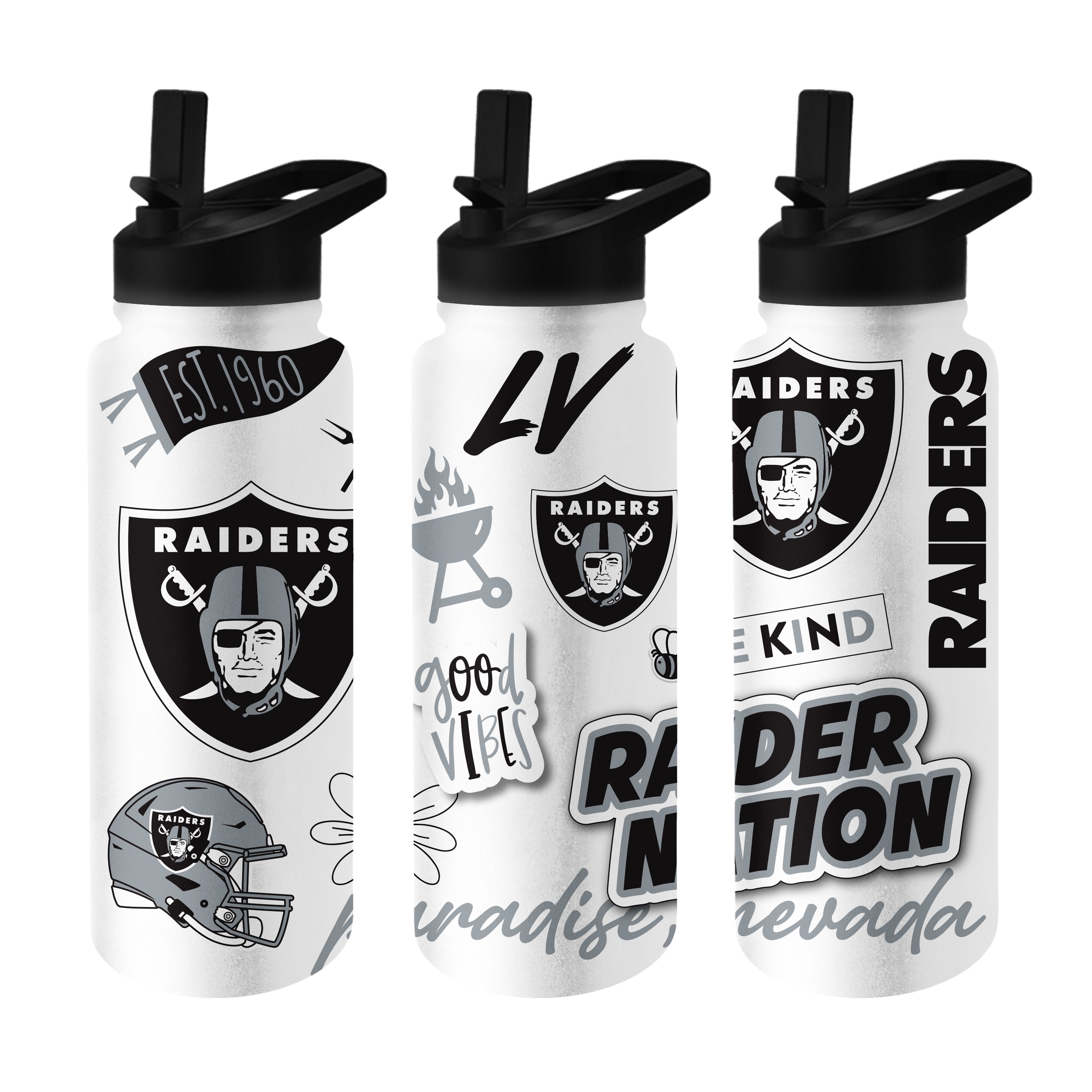Las Vegas Raiders 34oz Native Quencher Bottle | Logo Brands