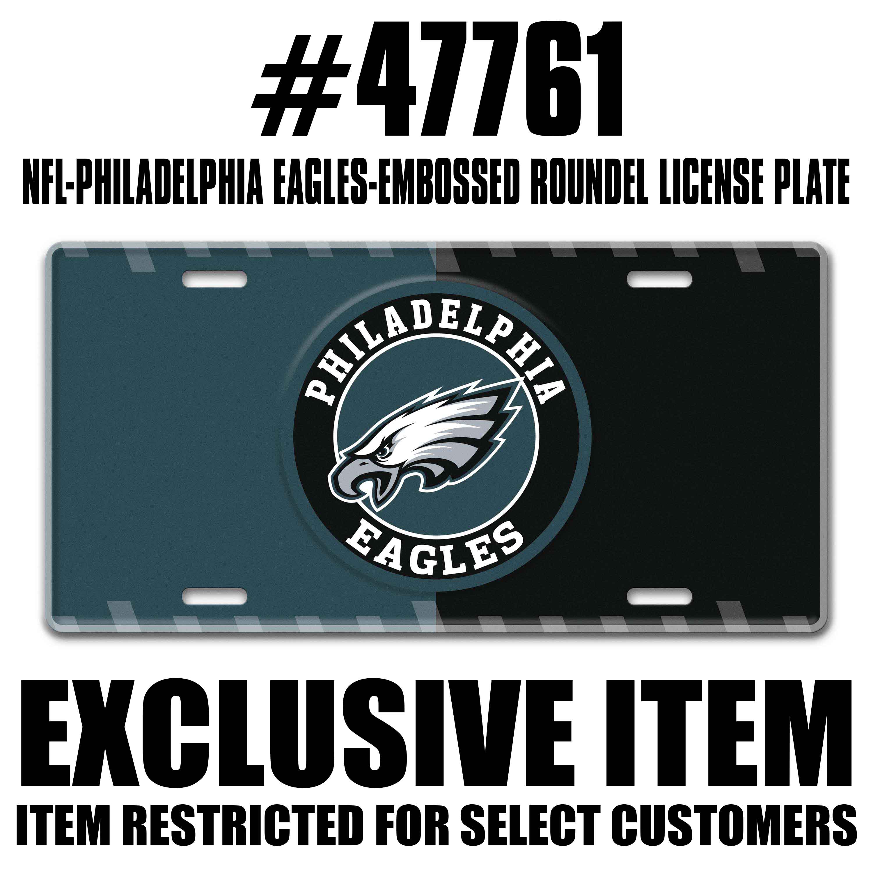 NFL - Philadelphia Eagles Embossed Roundel License Plate | Logo Brands