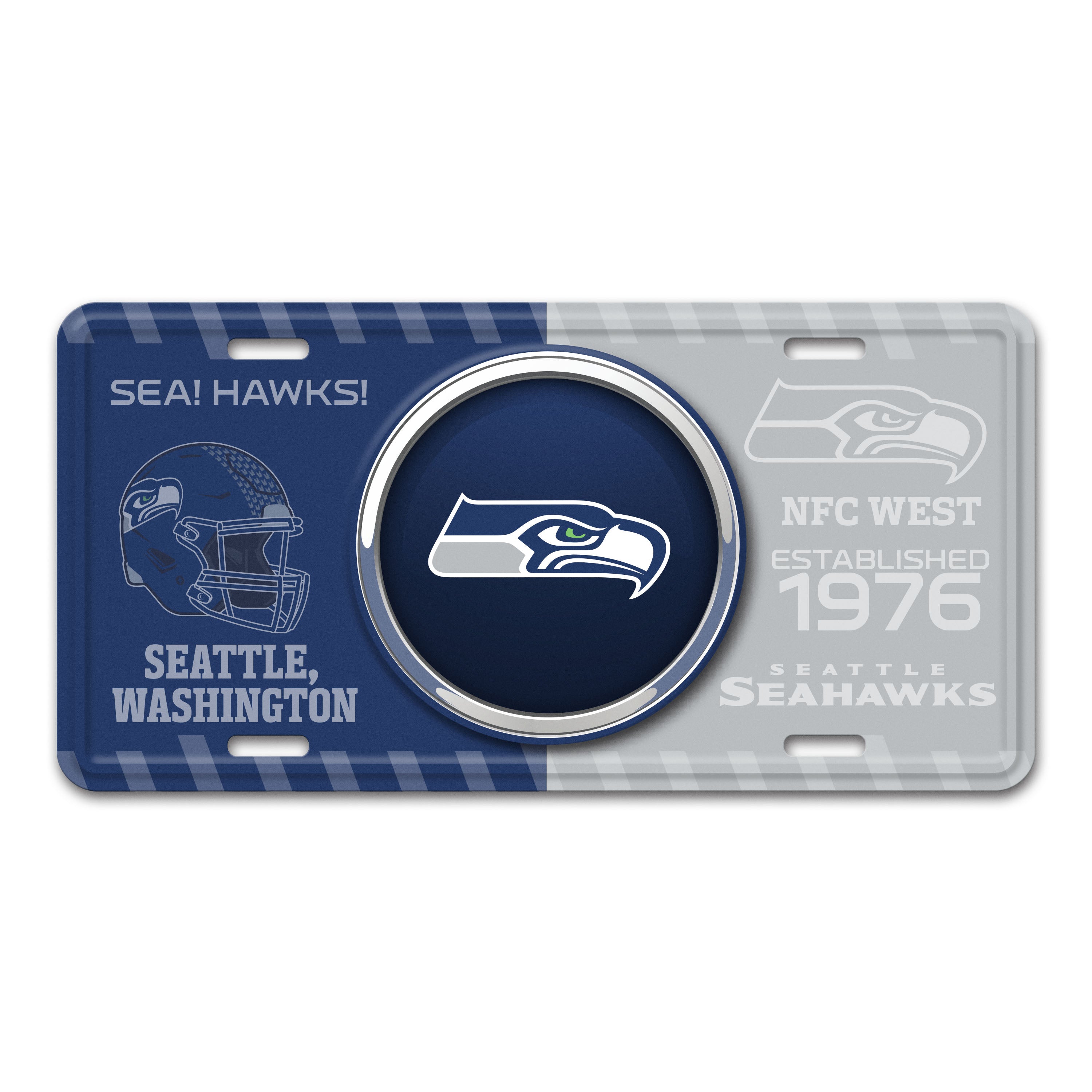 NFL - Seattle Seahawks Embossed Metal License Plate | Logo Brands