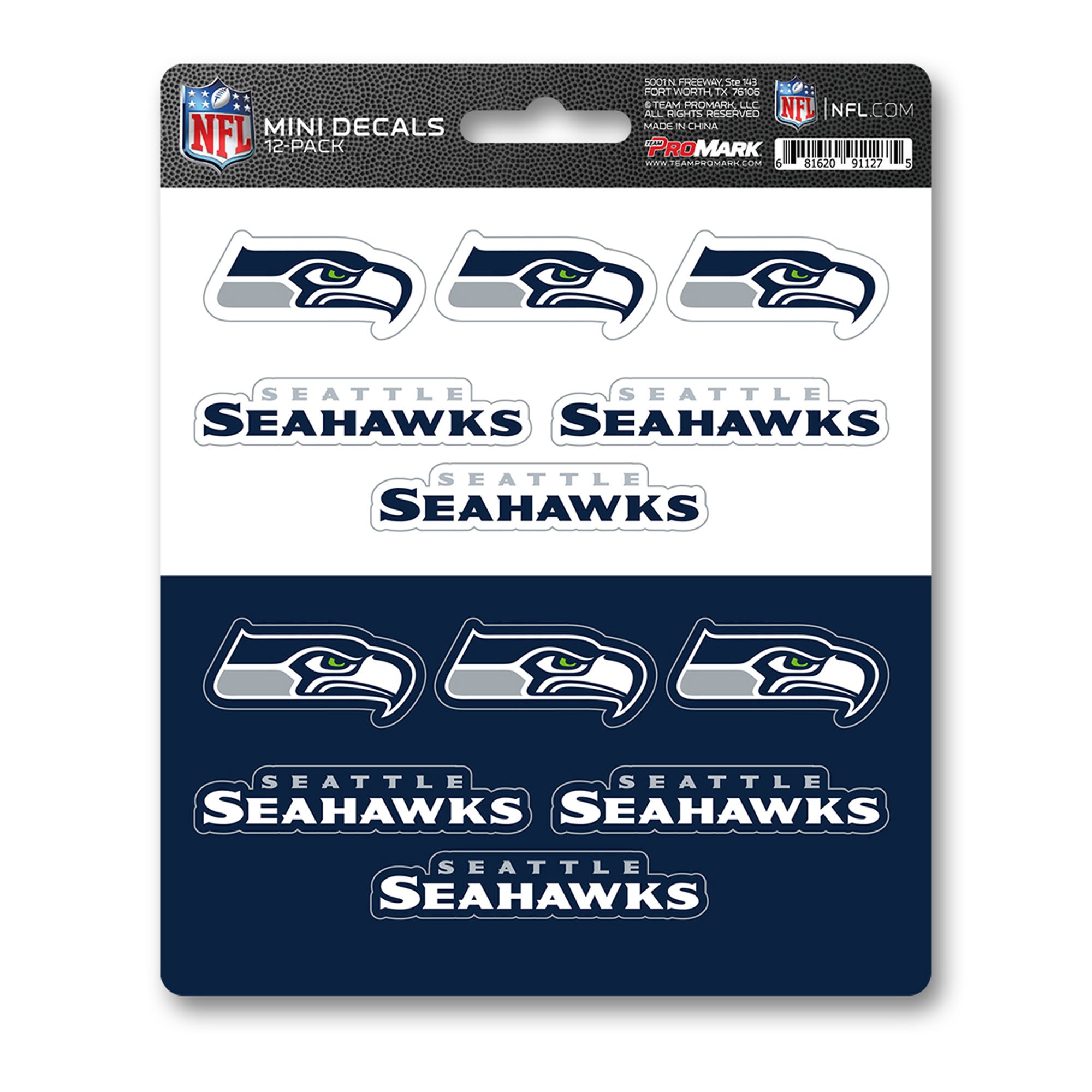 NFL - Seattle Seahawks Mini Decal 12-pk