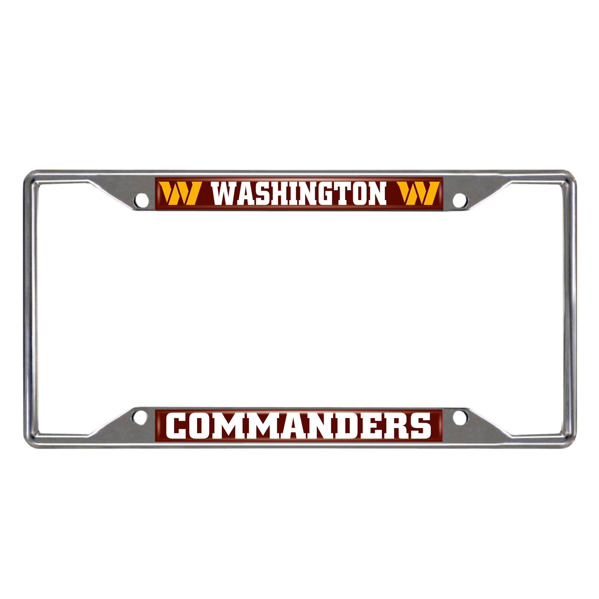 NFL - Washington Commanders Chrome License Plate Frame | Logo Brands