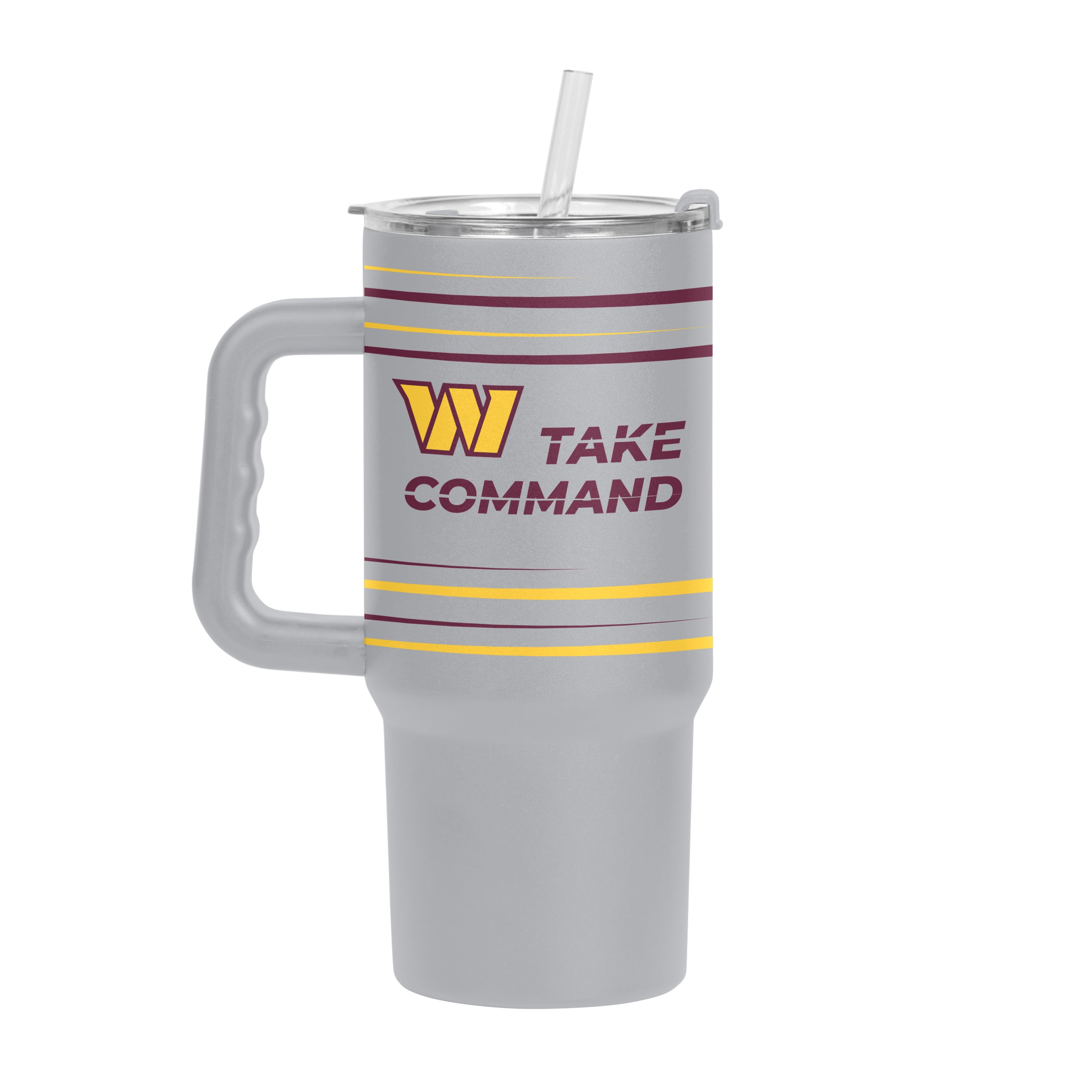 Washington Commanders Slogan 24oz Powder Coat Tumbler w/Handle | Logo ...