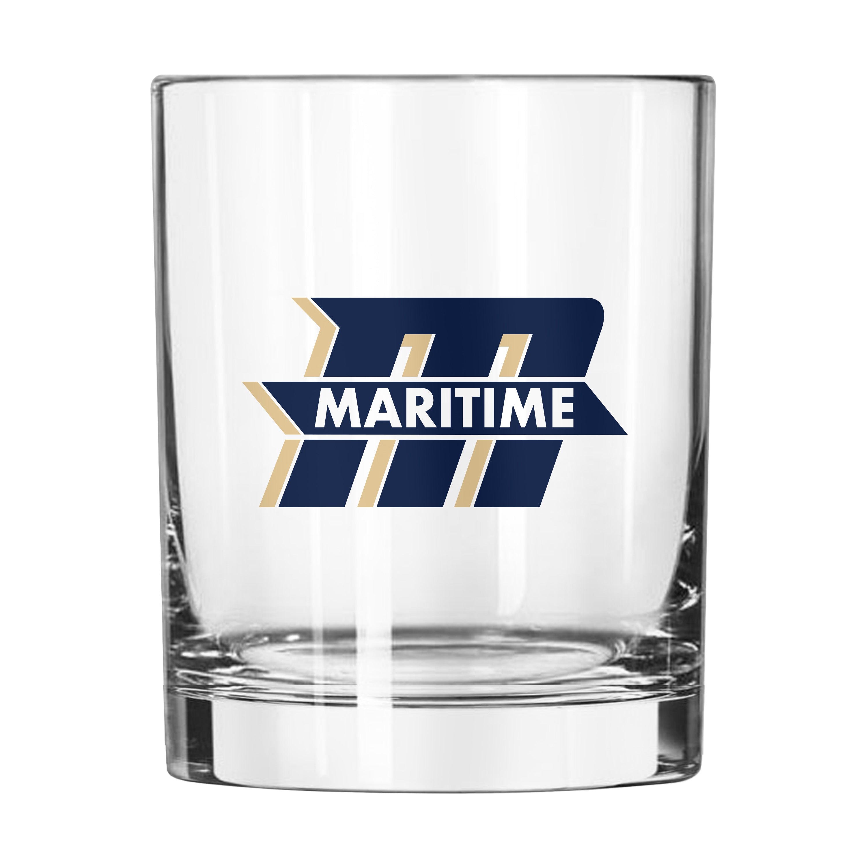 Mass Maritime Academy 14oz Logo Rocks Glass | Logo Brands