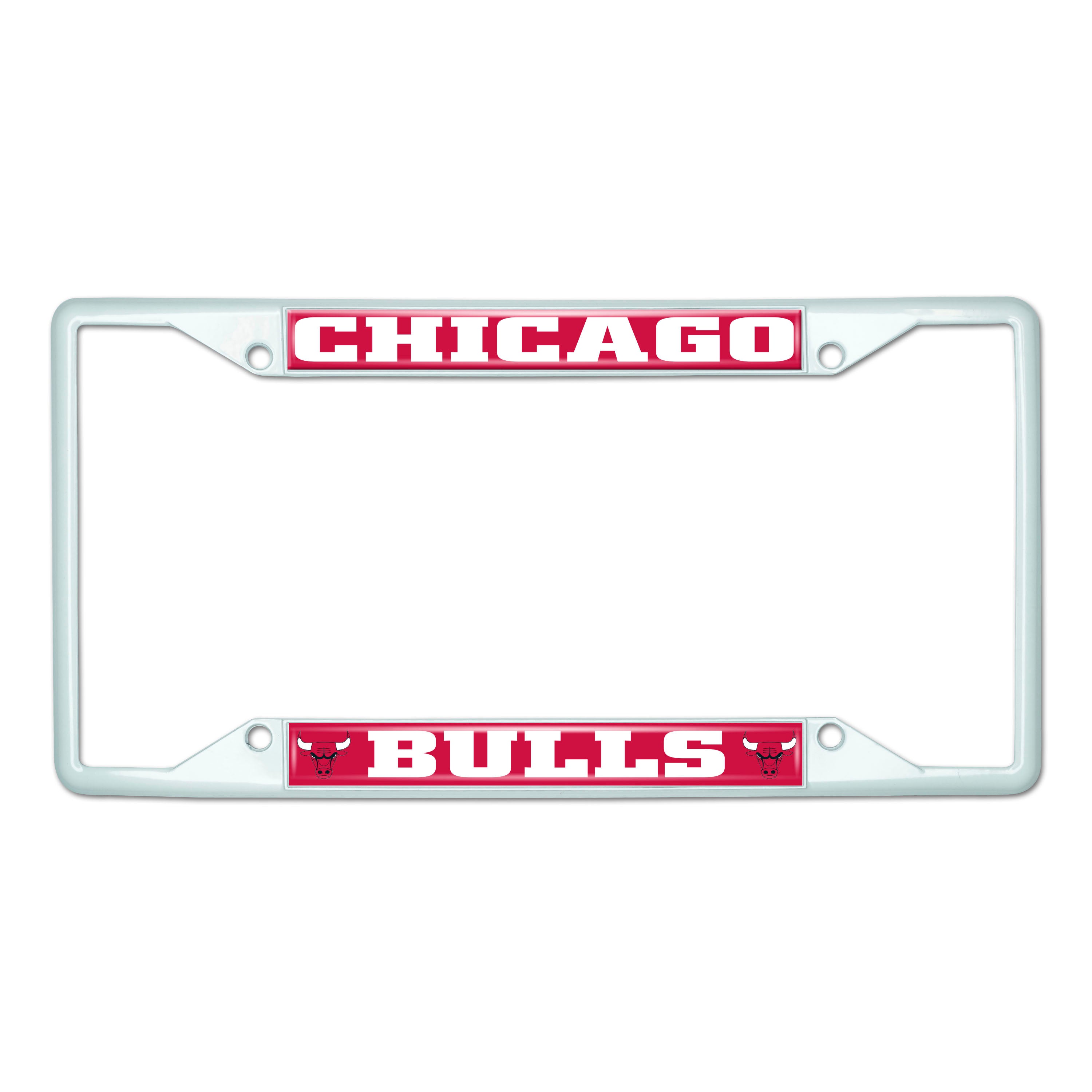 NBA - Chicago Bulls White License Plate Frame | Logo Brands