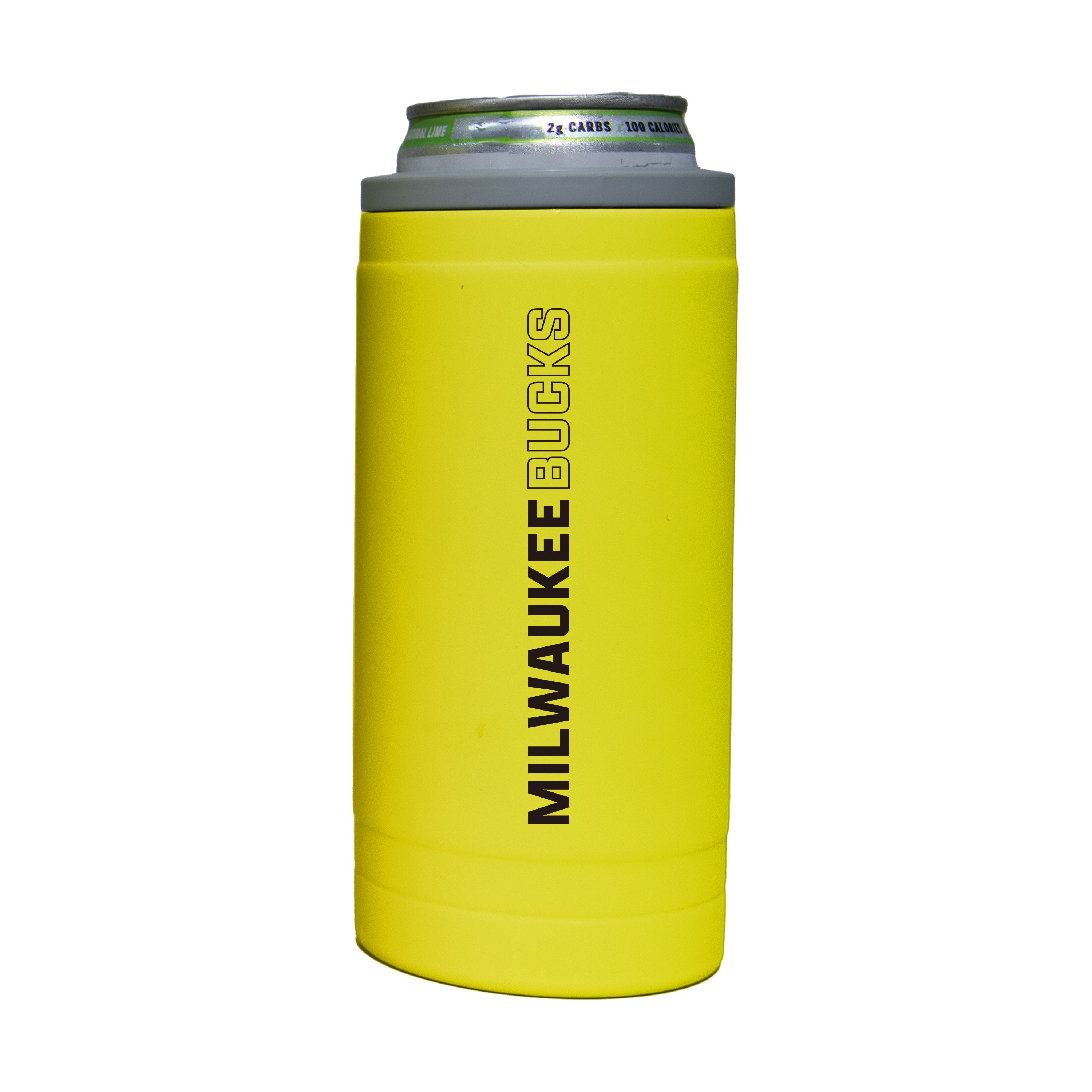 Milwaukee Bucks 12oz Cru Stacked Soft Touch Slim Coolie | Logo Brands