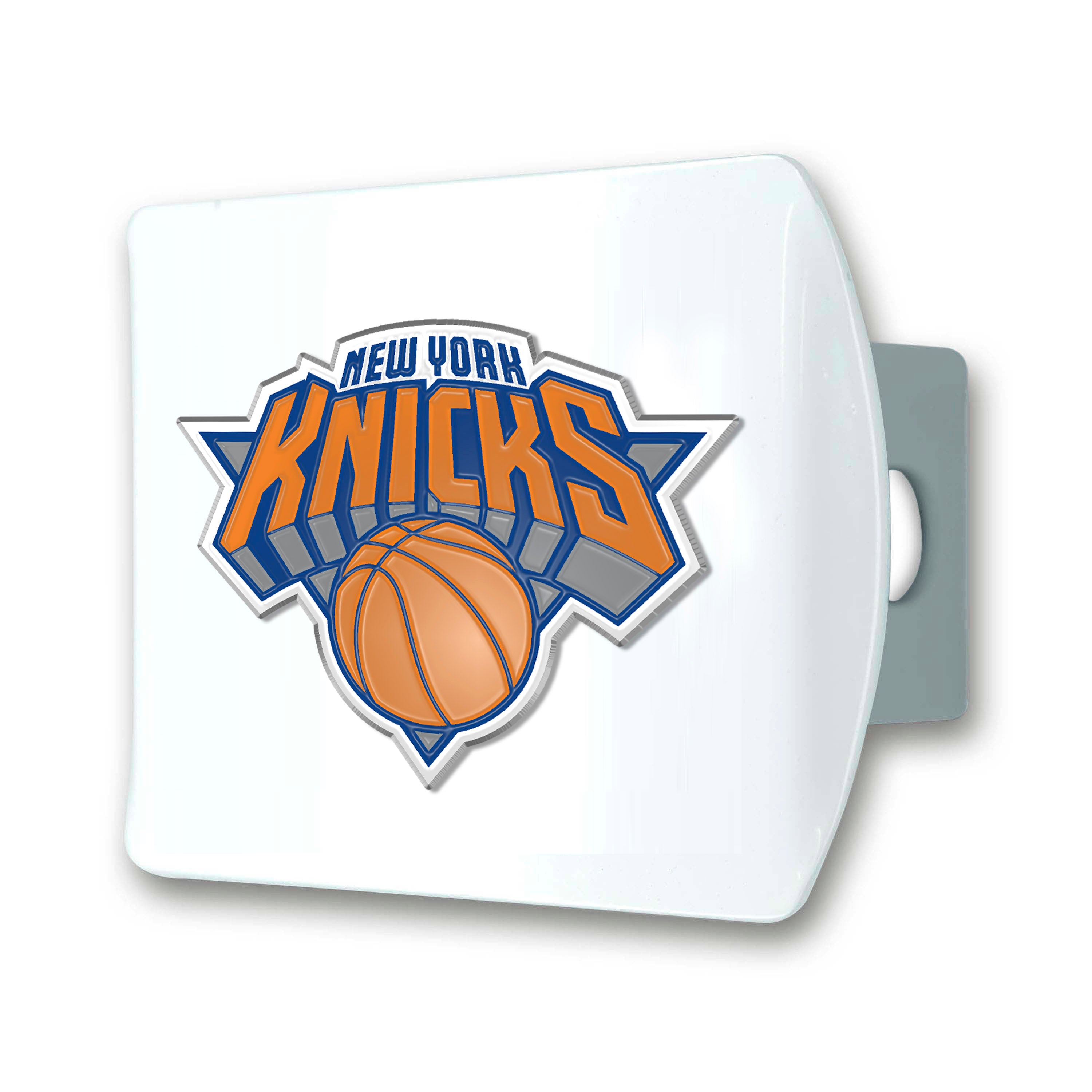 NBA - New York Knicks Color on White Hitch Cover | Logo Brands