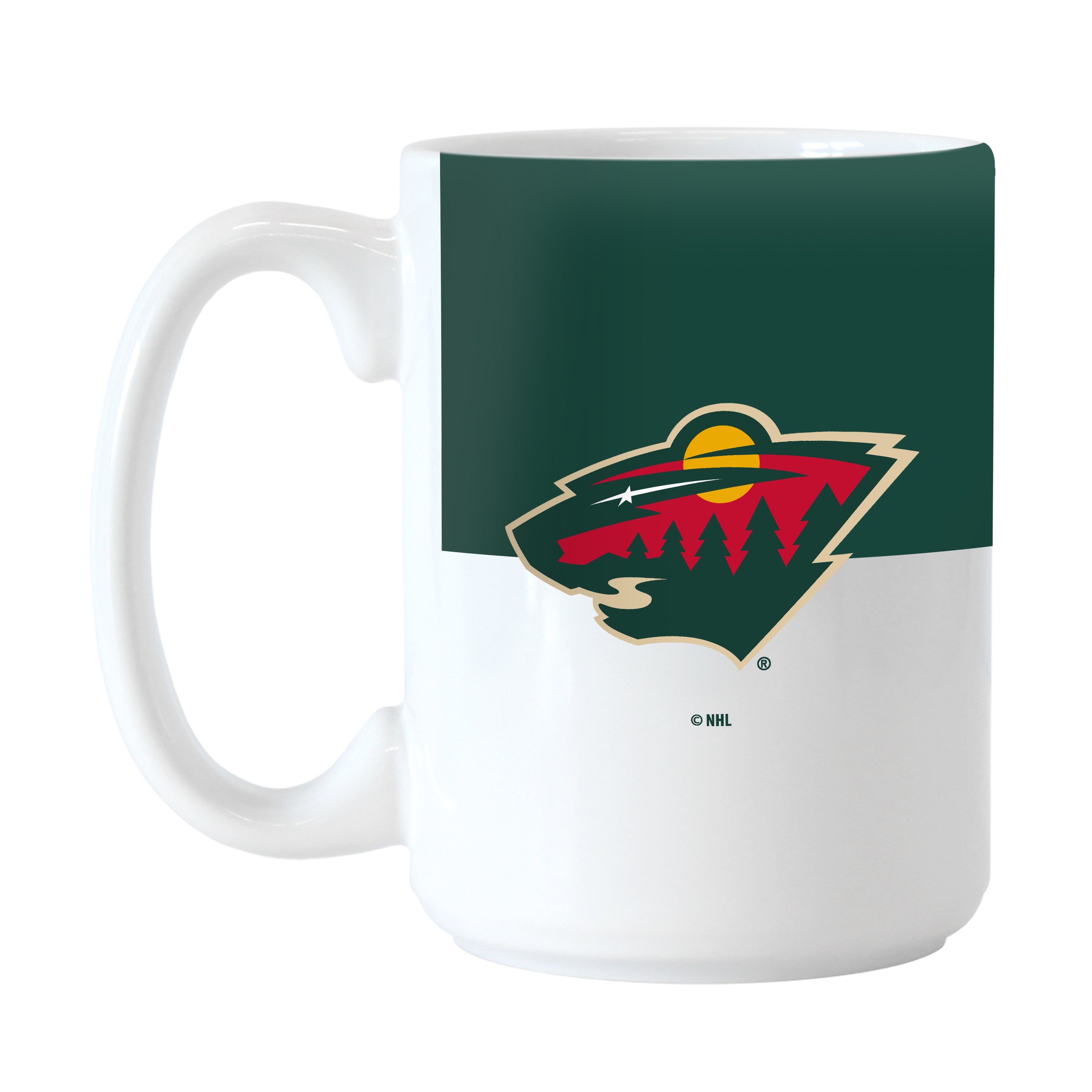 Minnesota Wild Color Block 15 oz Sublimated Mug | Logo Brands