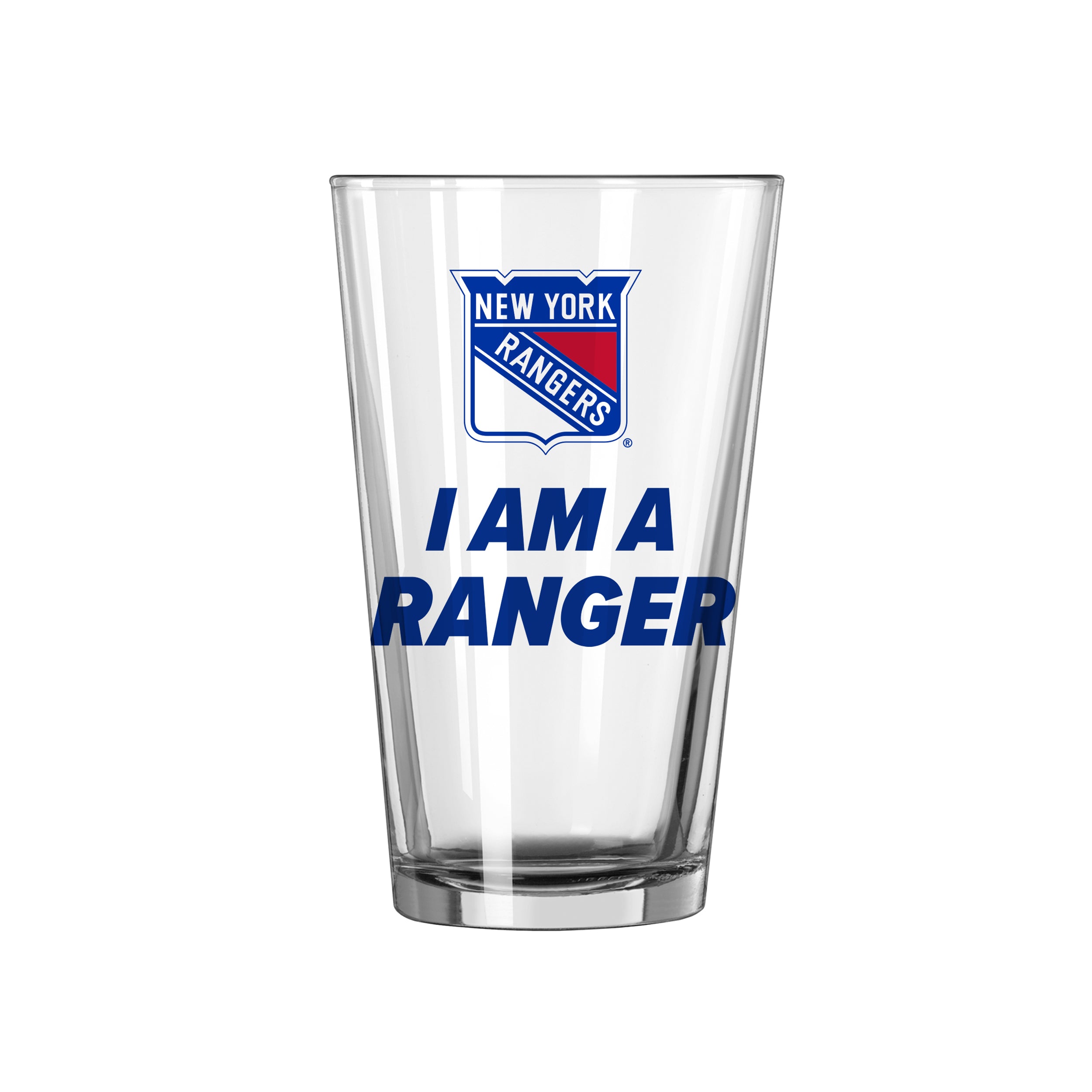 New York Rangers 16oz Slogan Pint Glass | Logo Brands