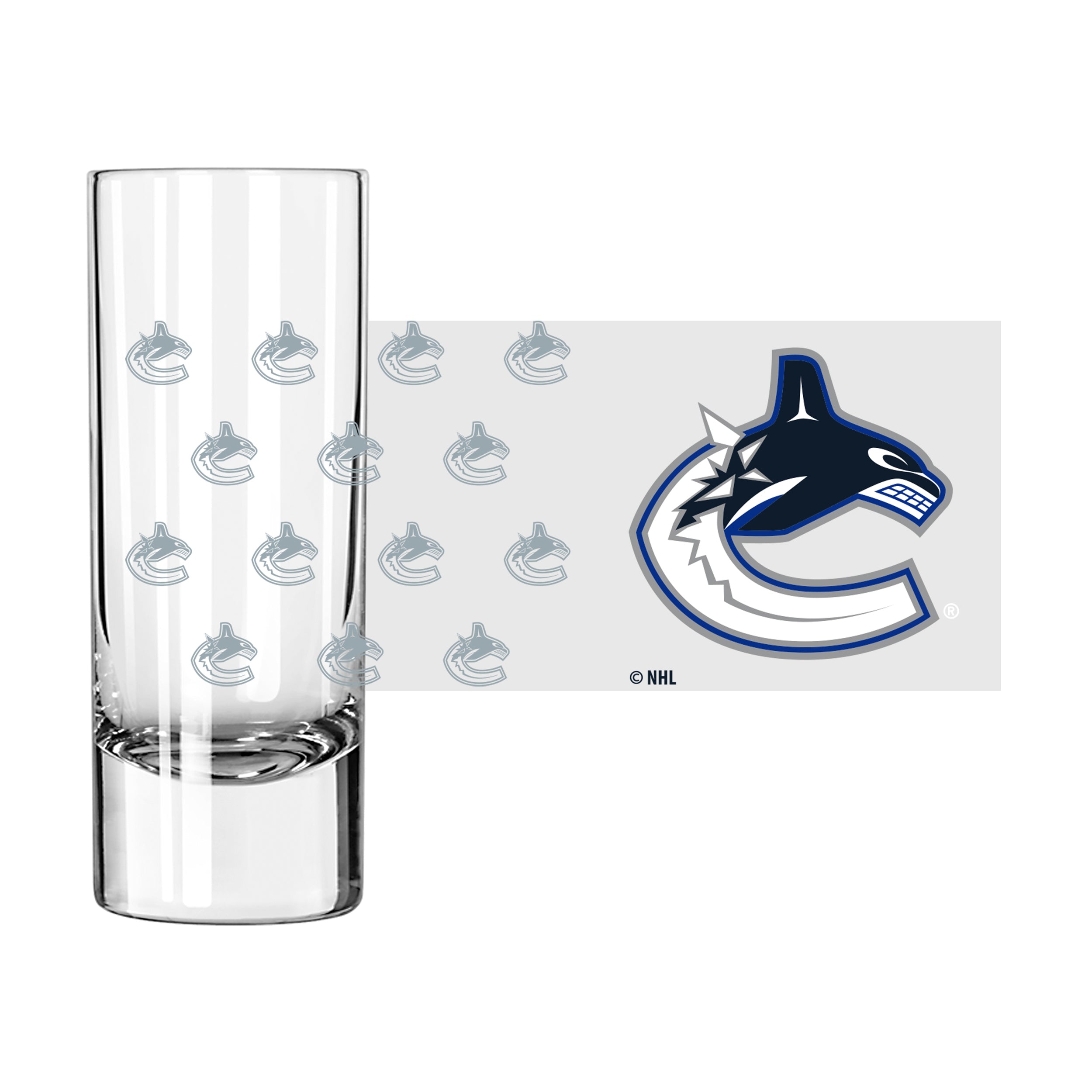 Vancouver Canucks 2.5oz Satin Etch Shooter Glass | Logo Brands