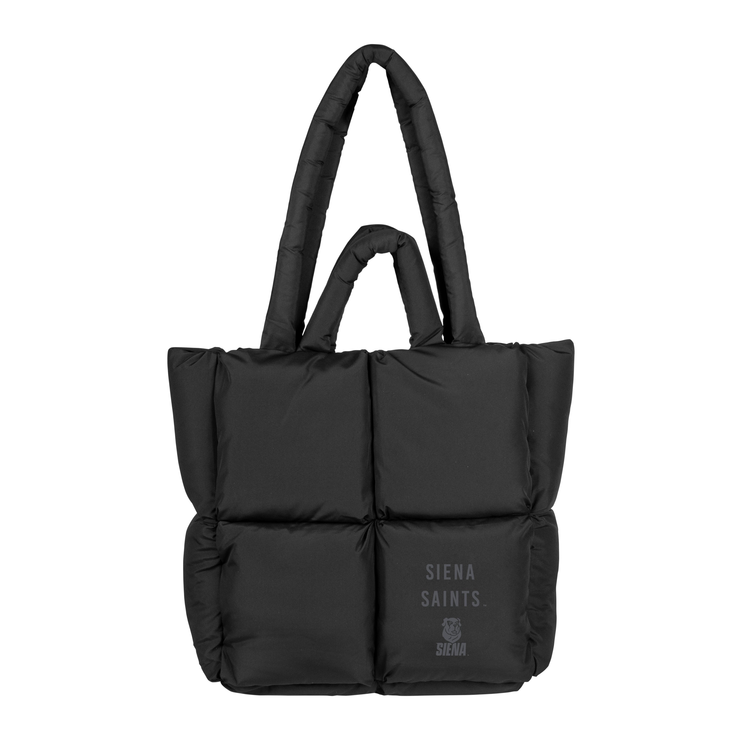 Siena University Puff Black Tote