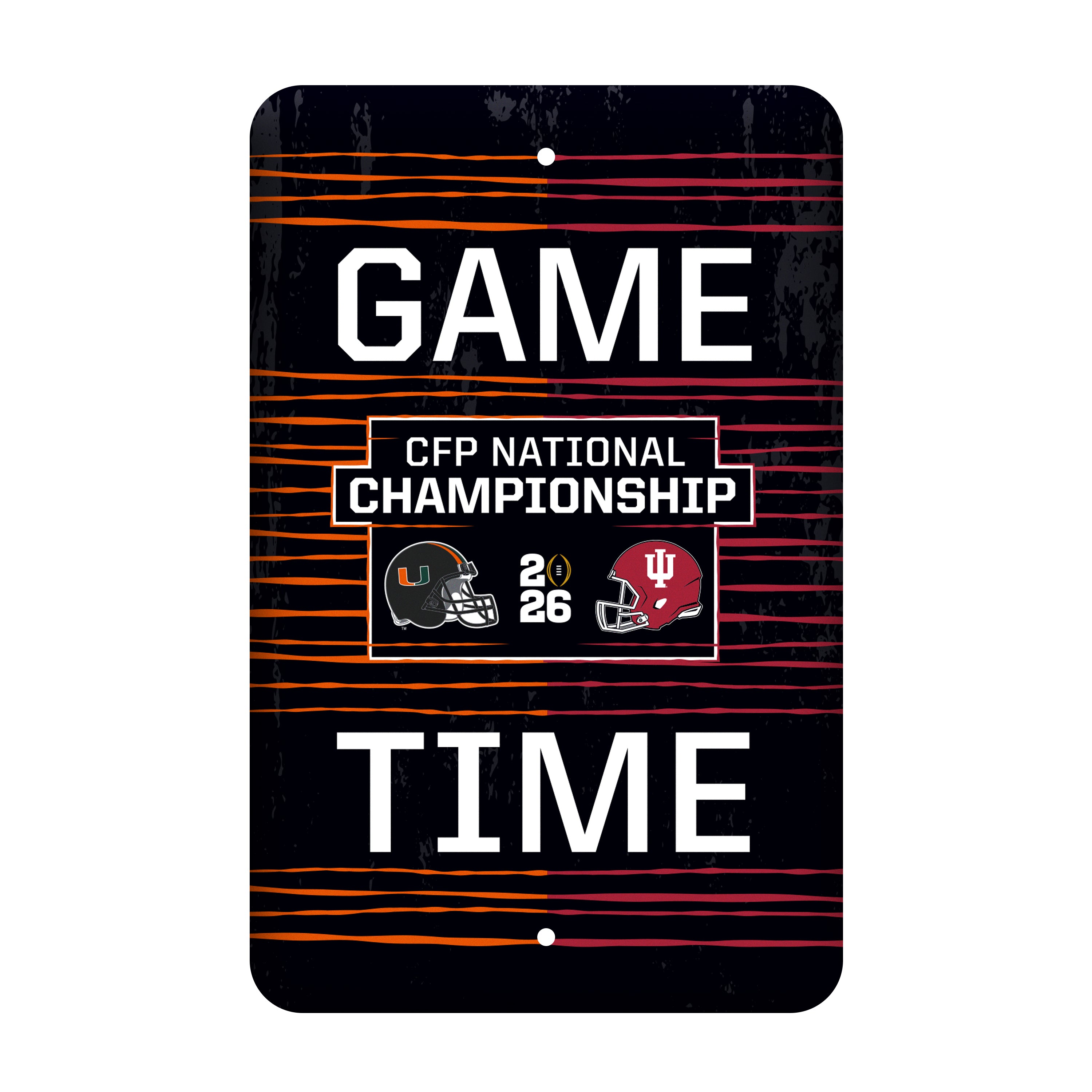 2026 College Football Playoff Dueling Metal Parking Sign