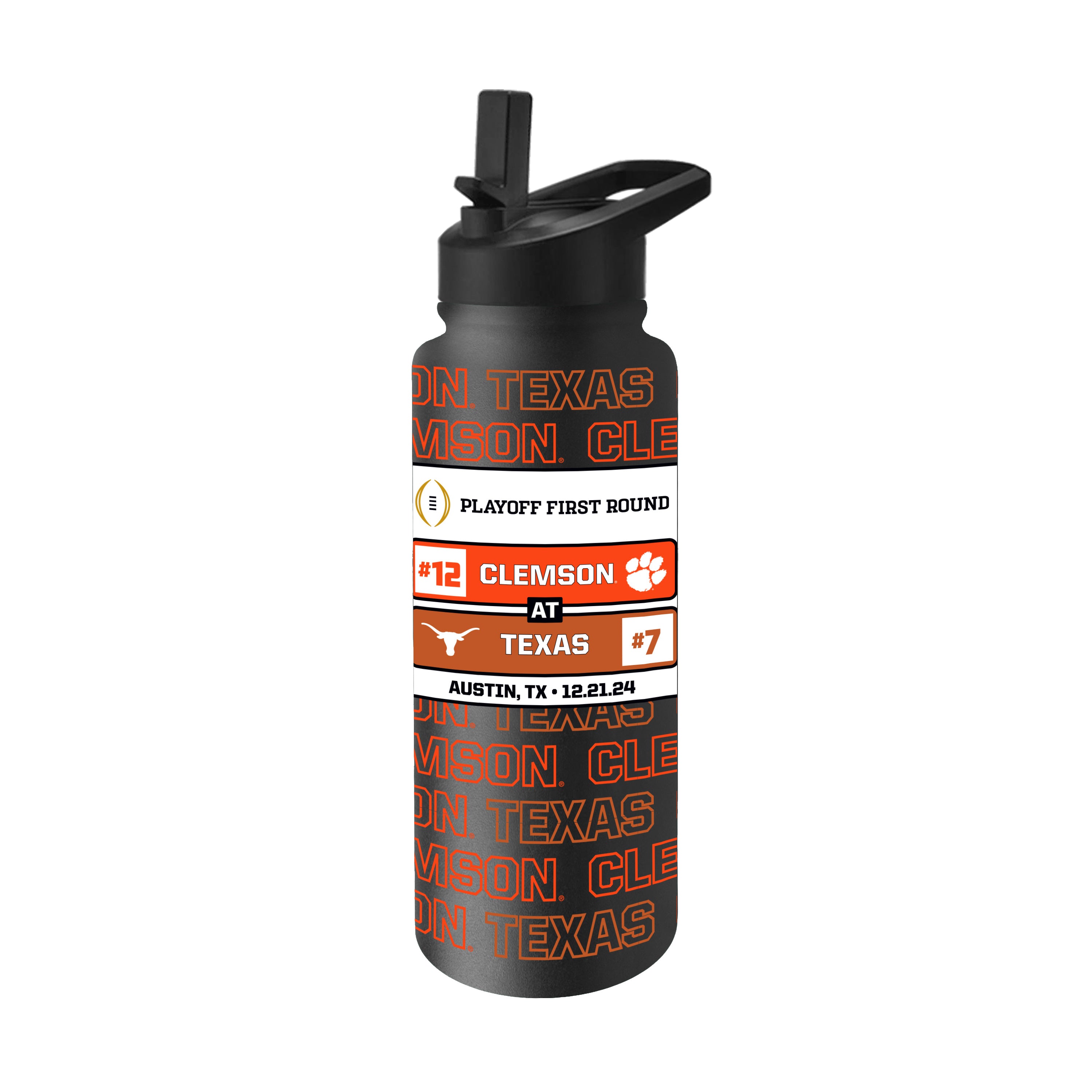 Texas CFP Round 1 Match Up 34oz Quencher Bottle | Logo Brands